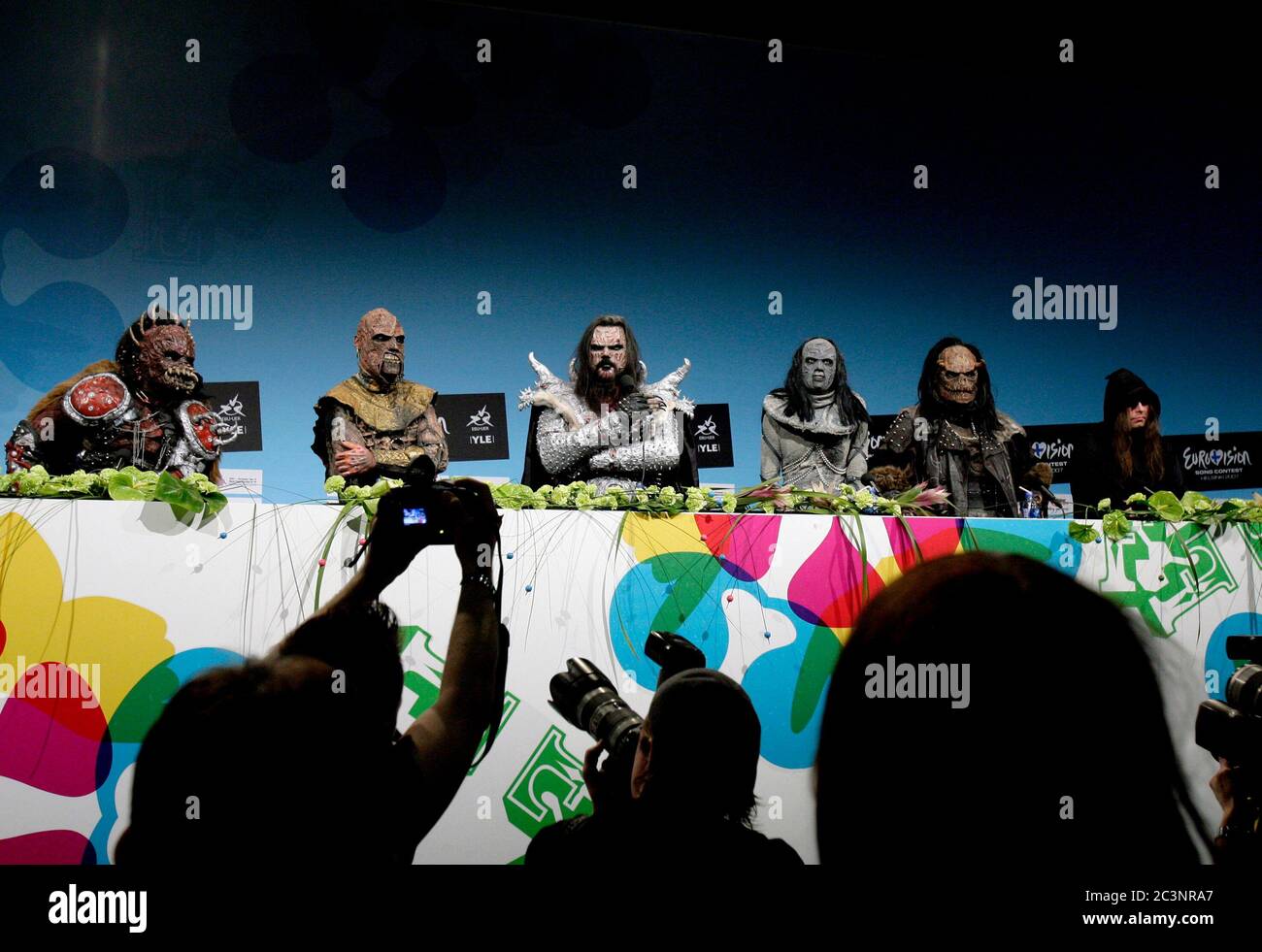 Helsinki, Finland 20070512 Press conference with the Finnish band Lordi ...