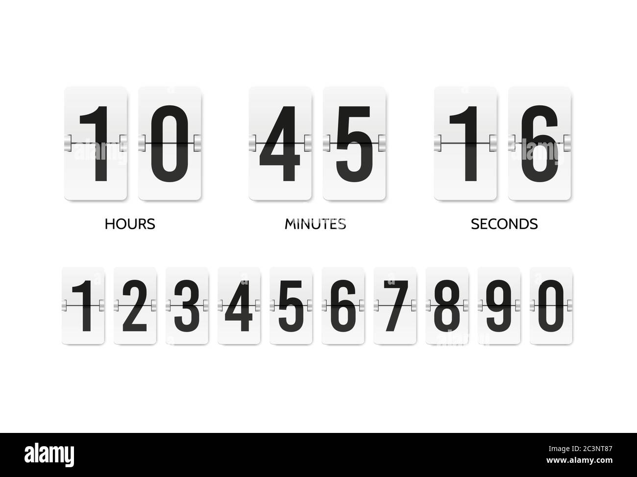Countdown flip clock. Counter mechanical banner. Realistic scoreboard or flipboard Stock Vector ...