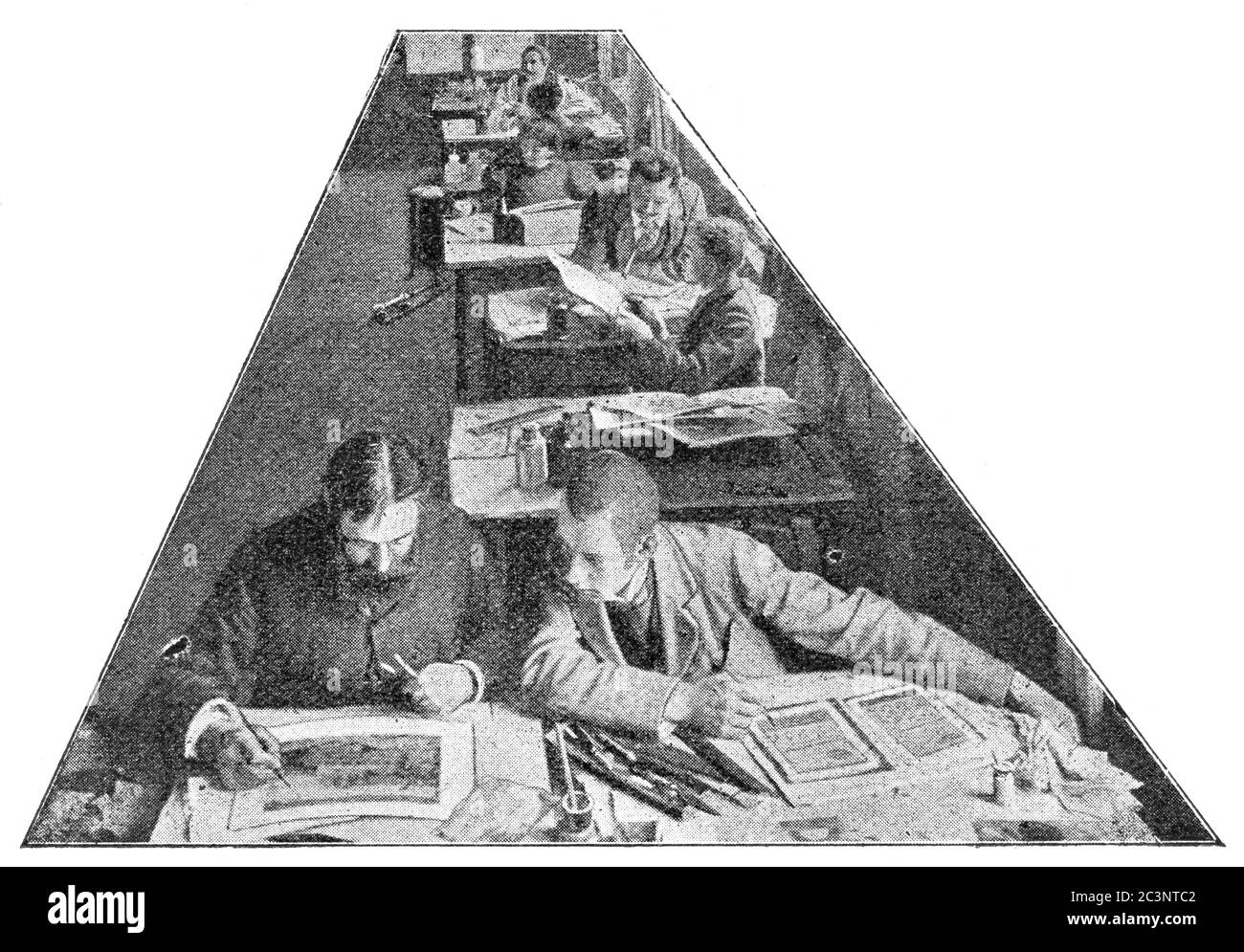 Work illustration vintage Cut Out Stock Images & Pictures - Alamy