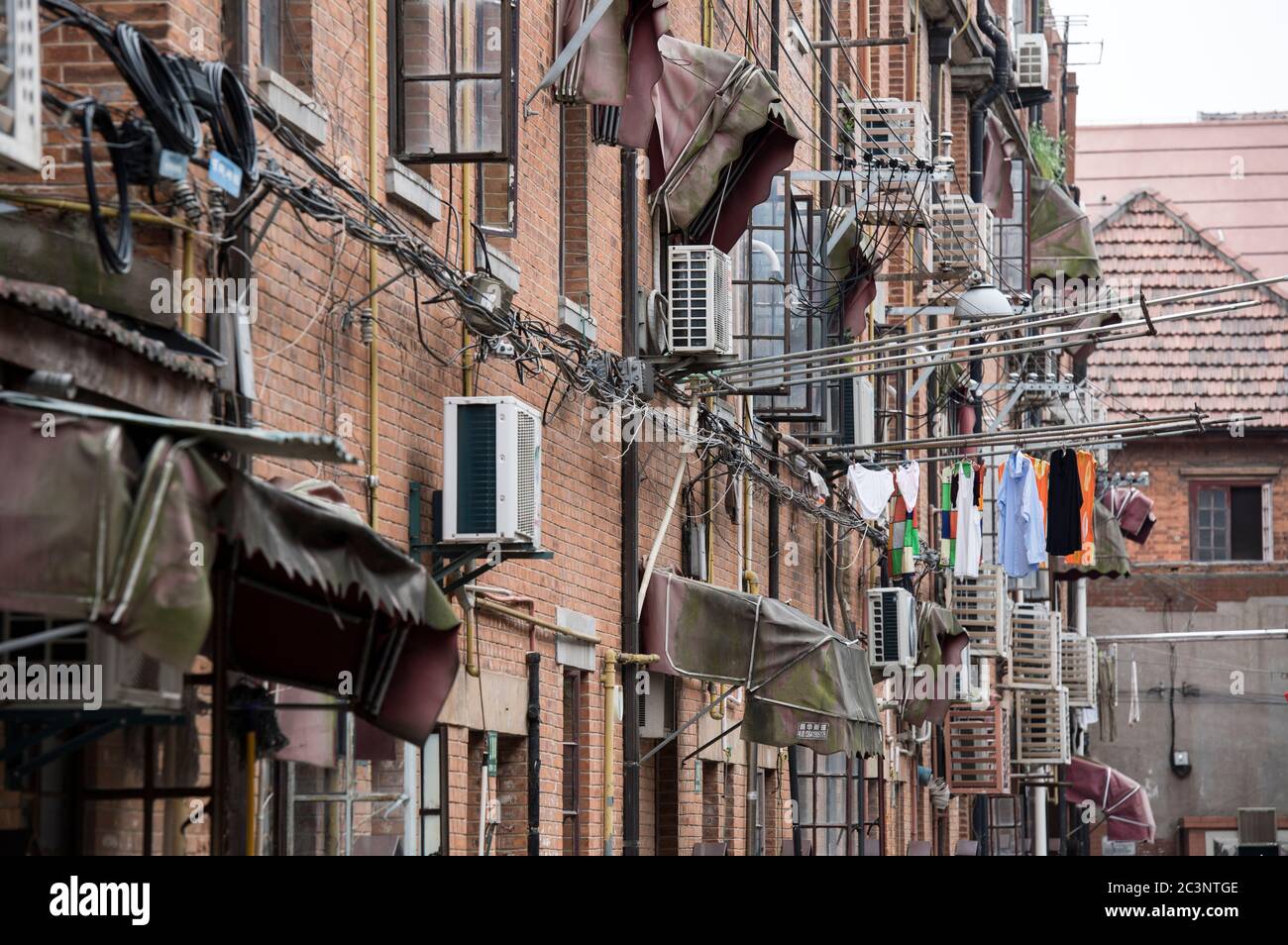 Row of houses on the outskirts of Shanghai, China Stock Photo - Alamy