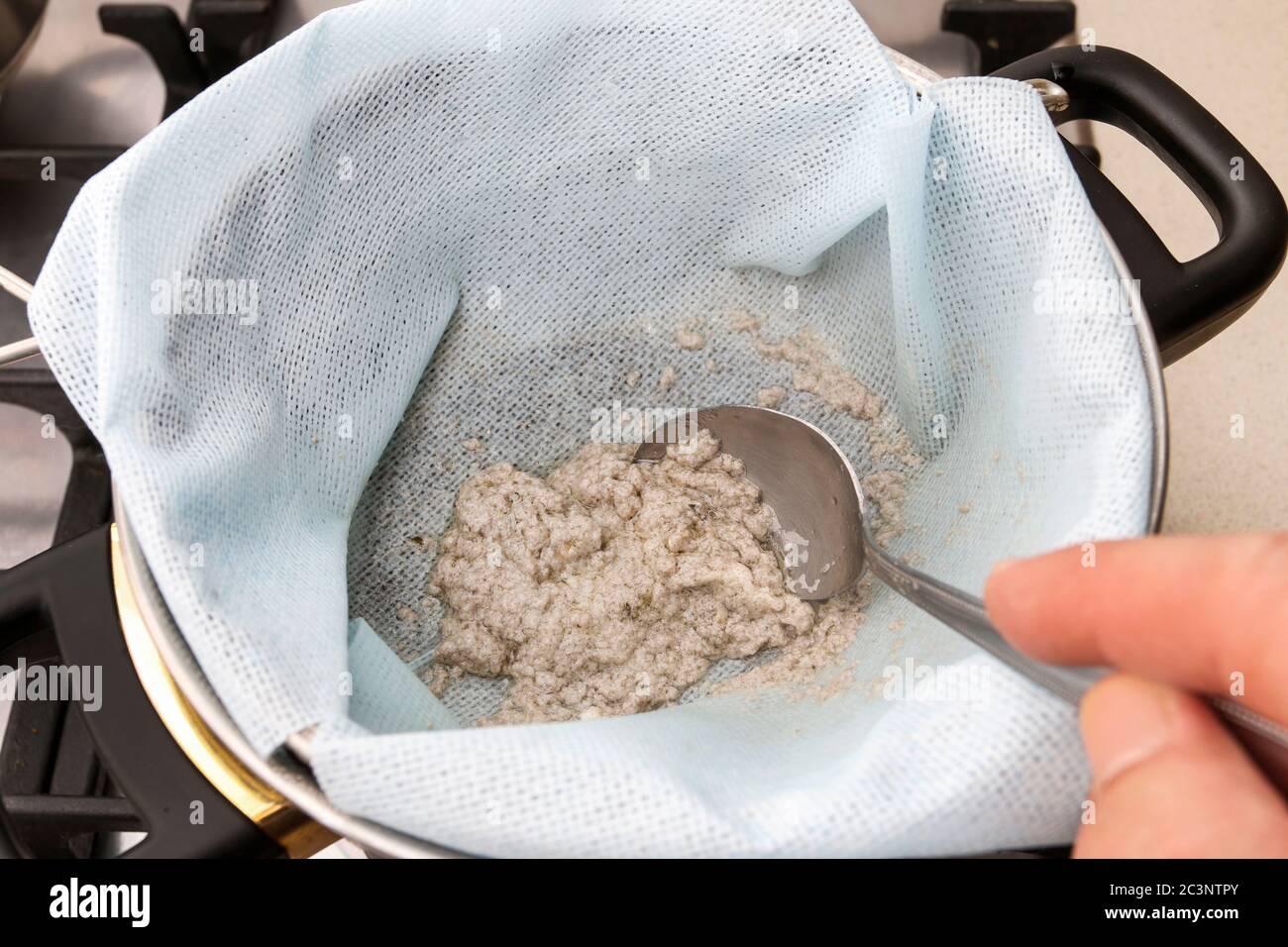 Straining spoon hi-res stock photography and images - Alamy