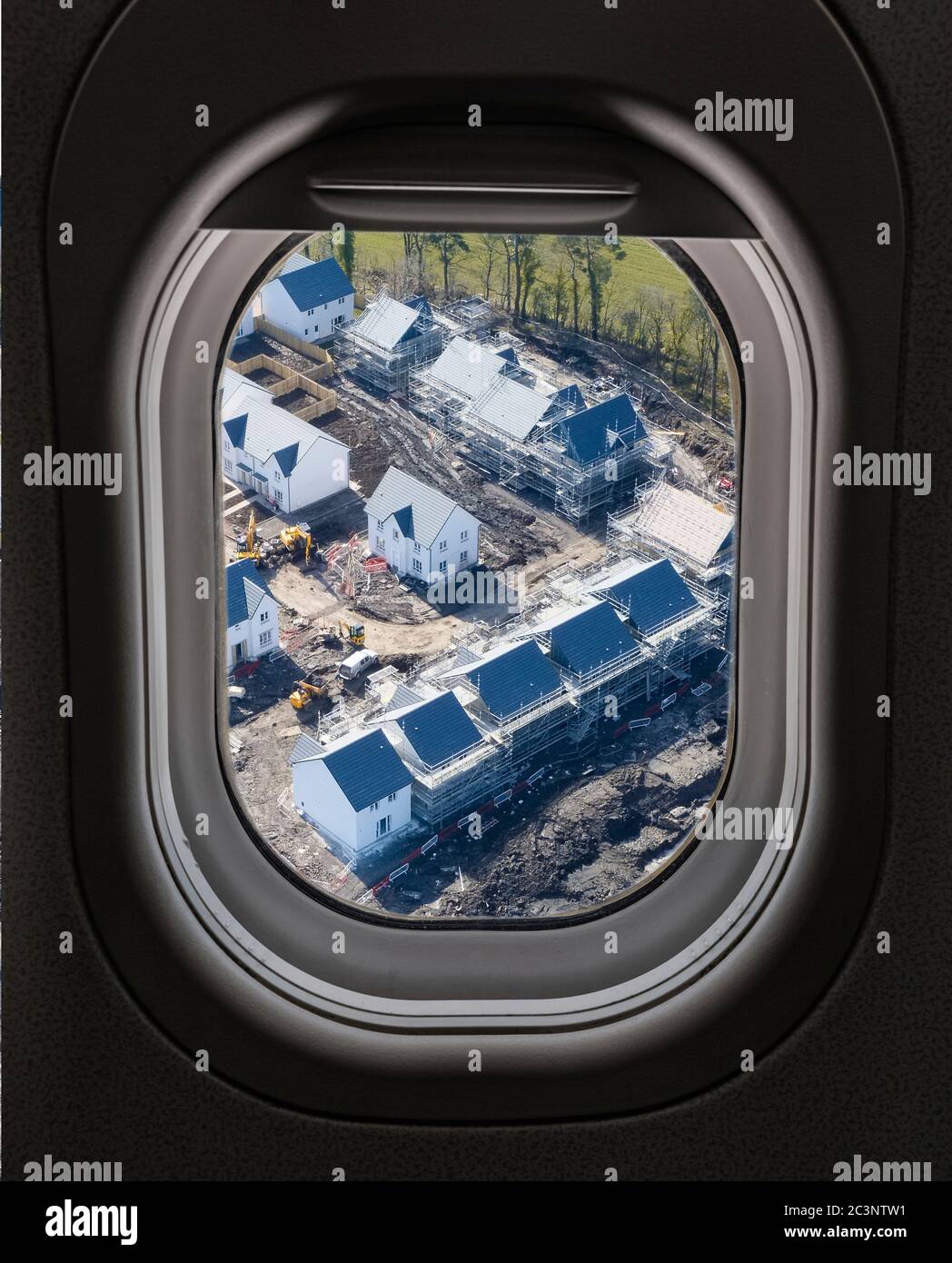 View of construction building site of house development Stock Photo - Alamy