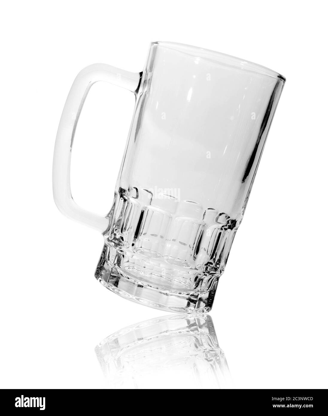 Empty glass beer mug isolated on white background Stock Photo - Alamy