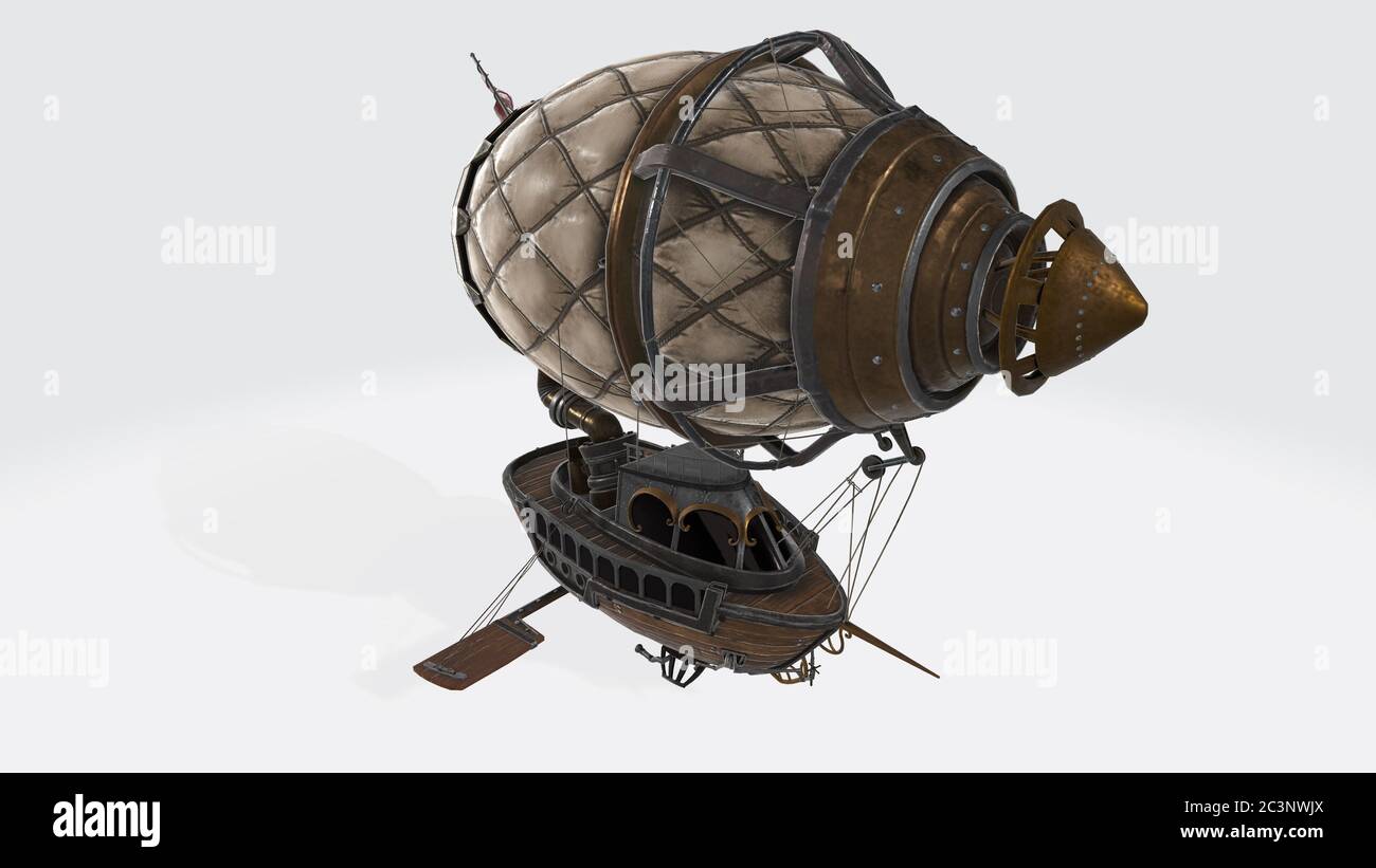 Steampunk Airship Background