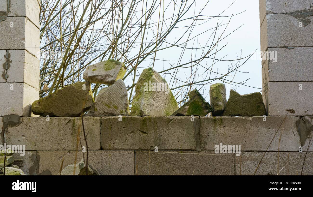 Pile Of Crushed Concrete Rubble High Resolution Stock Photography and ...