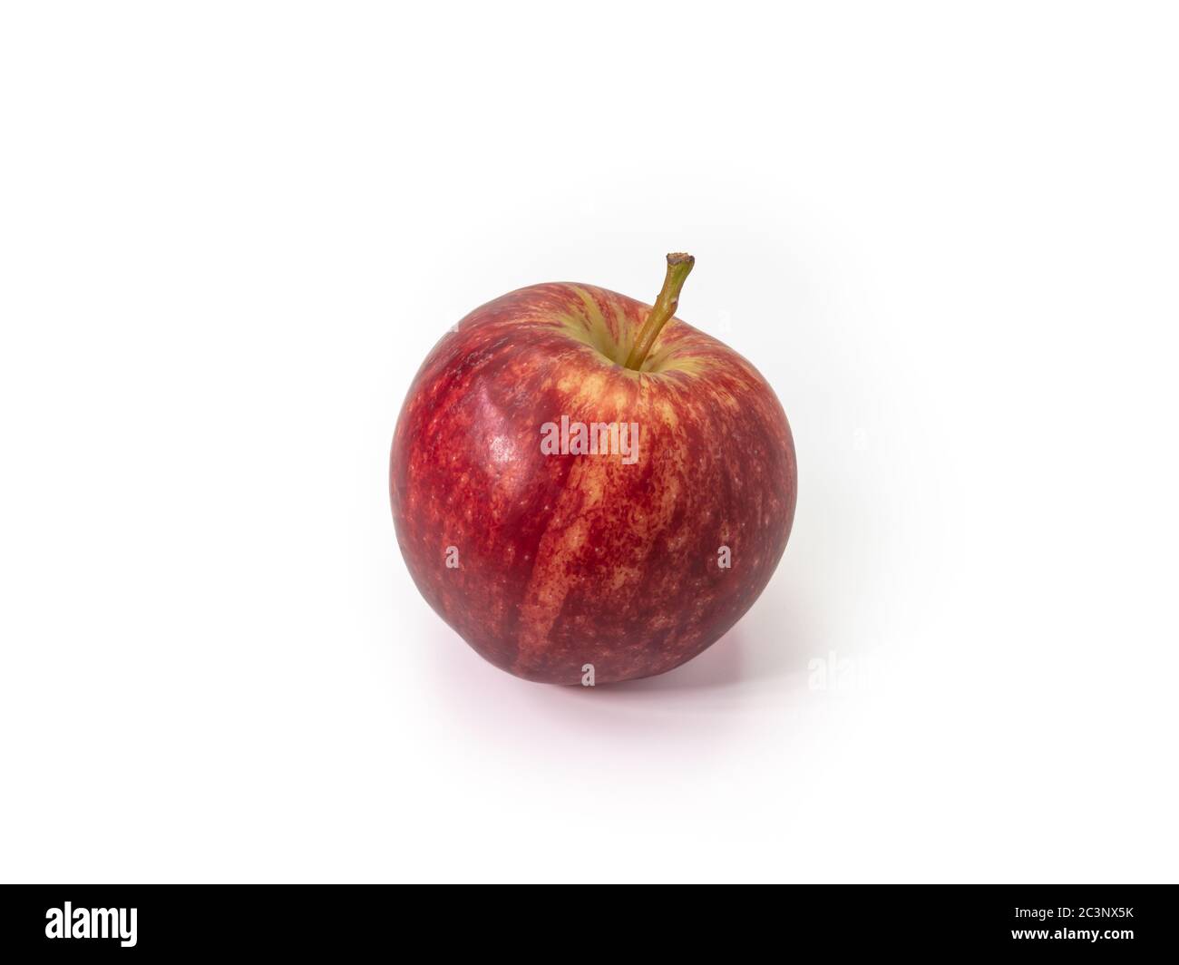 The close up of fresh organic red apple isolated on white background ...