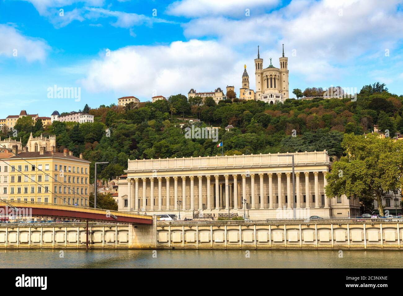 Cityscape of Lyon, France in a beautiful summer day Stock Photo - Alamy