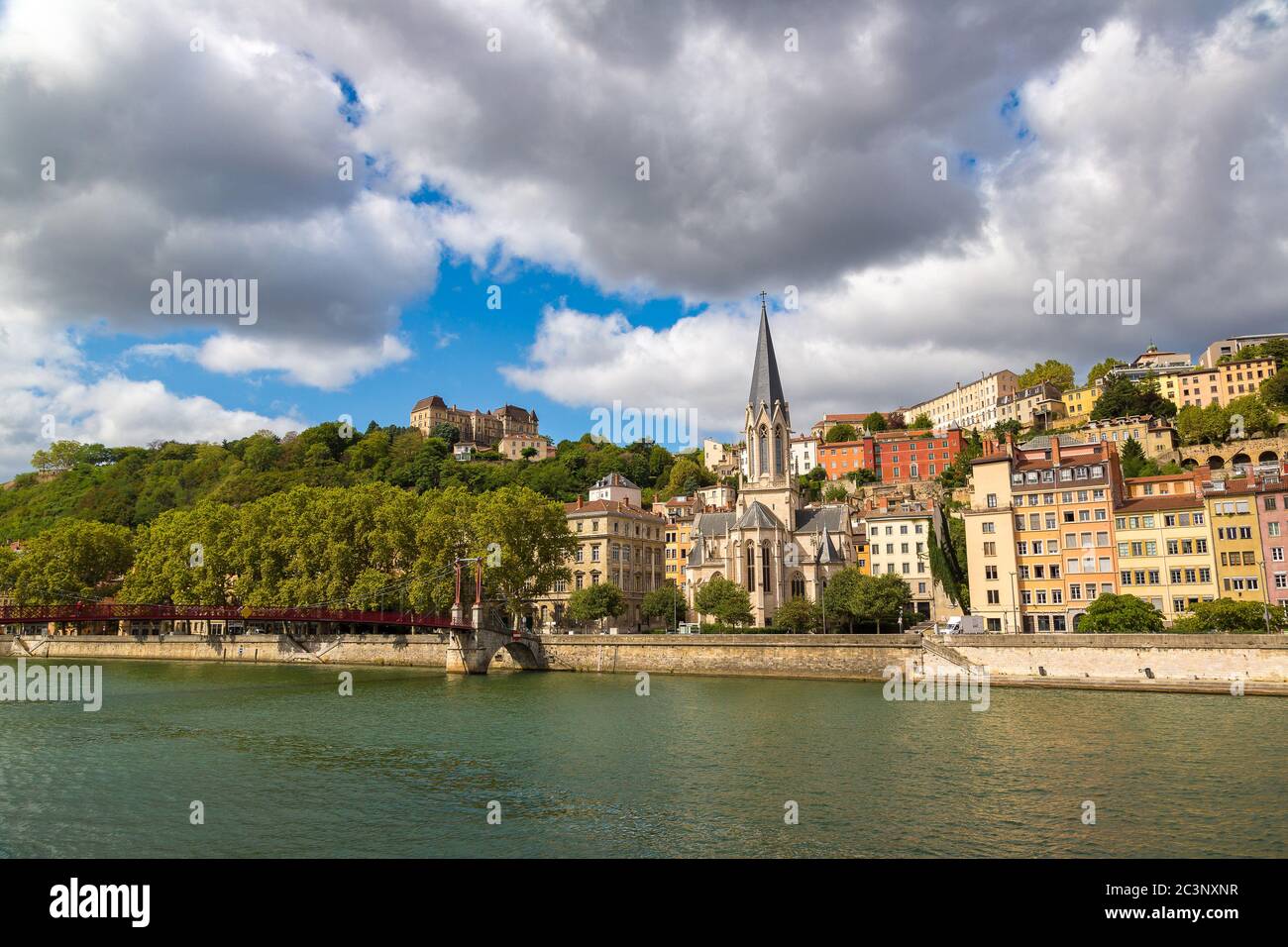 Cityscape of Lyon, France in a beautiful summer day Stock Photo - Alamy