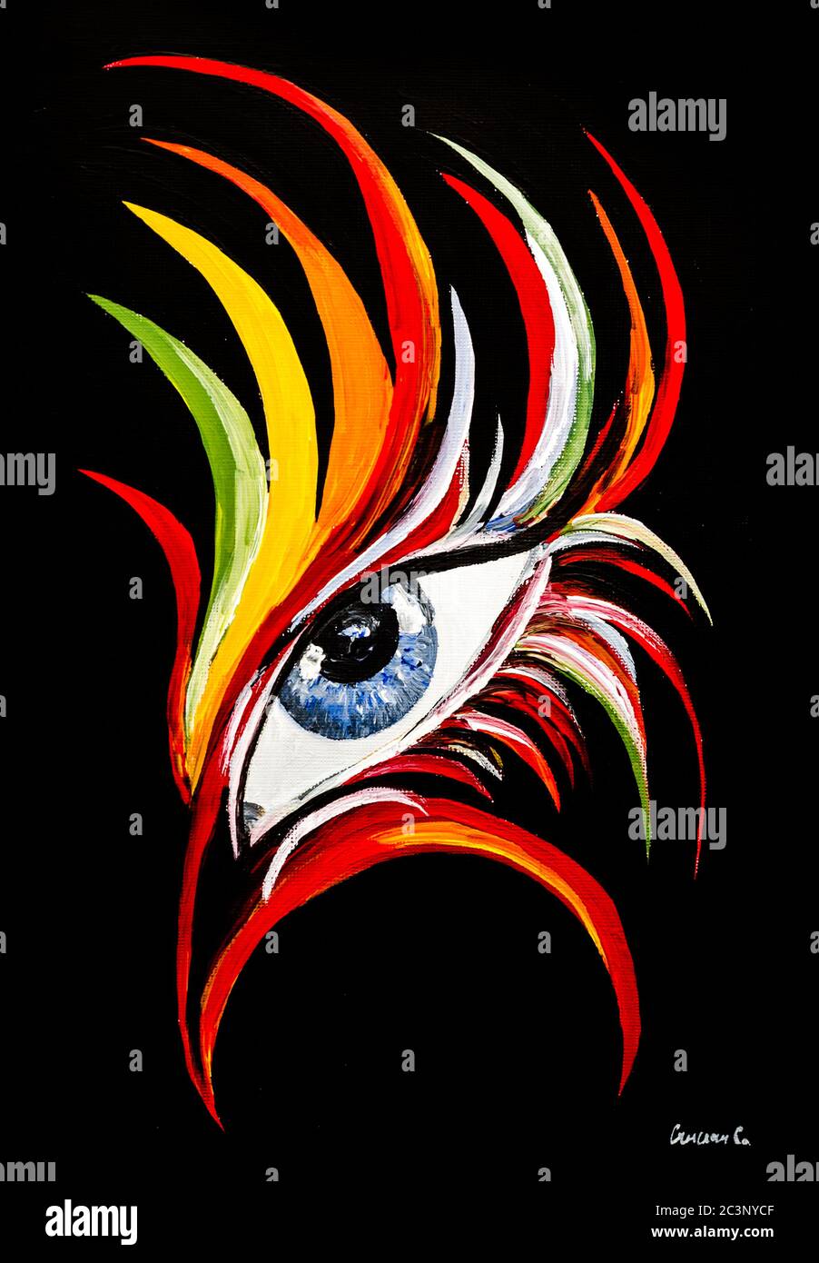 Roosters eye hi-res stock photography and images - Alamy