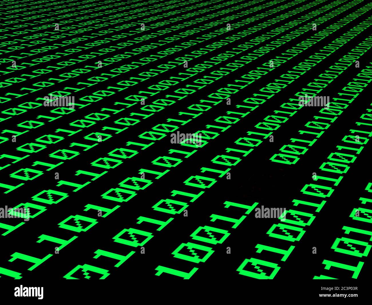 Green code line with omission Stock Photo - Alamy
