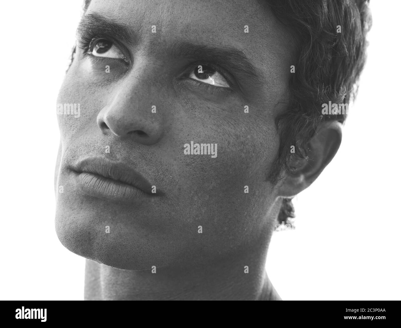 A portrait on a white background Stock Photo - Alamy