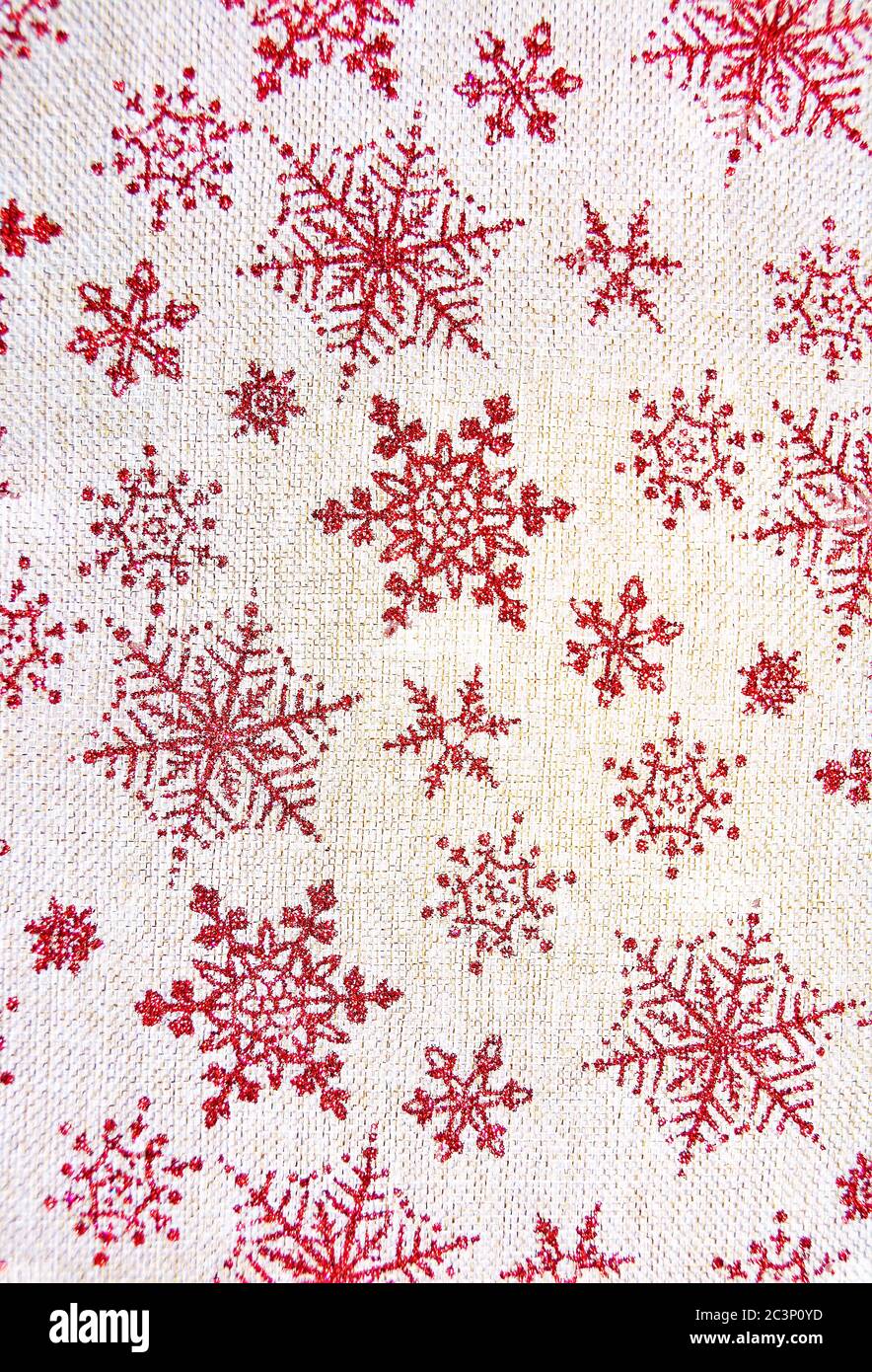 Closeup shot of red flakes of snow on a white background Stock Photo ...