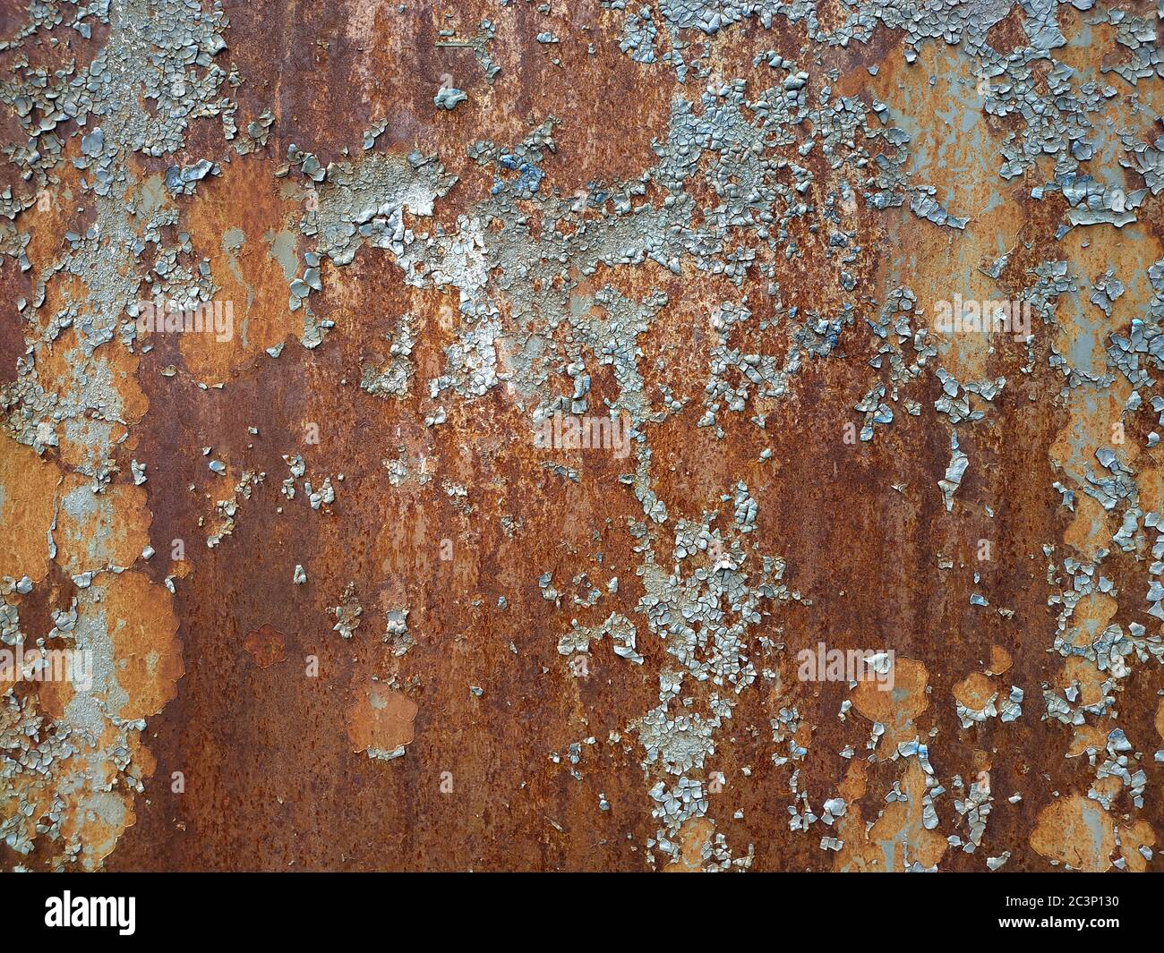 Corroded metal background. Rusted white painted metal wall. Rusty metal ...
