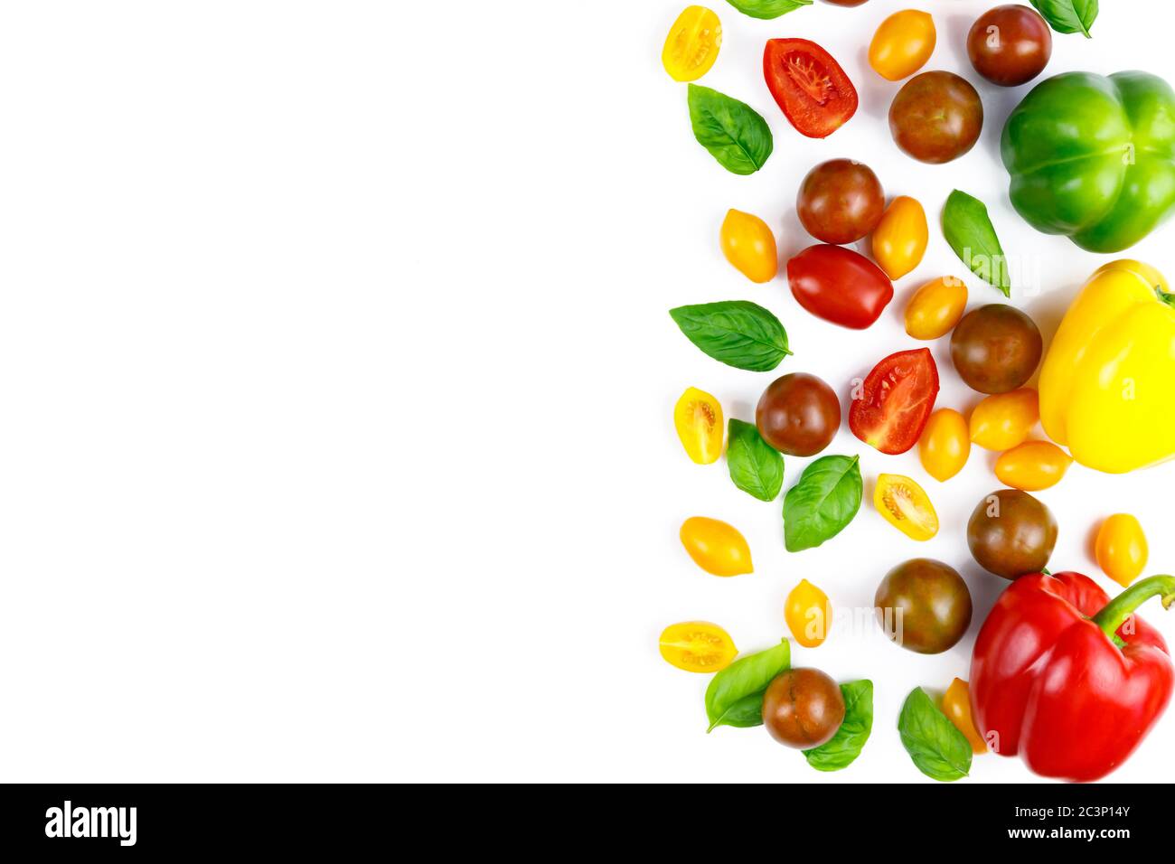 Variety of fresh vegetables, food background and cooking concept Stock ...