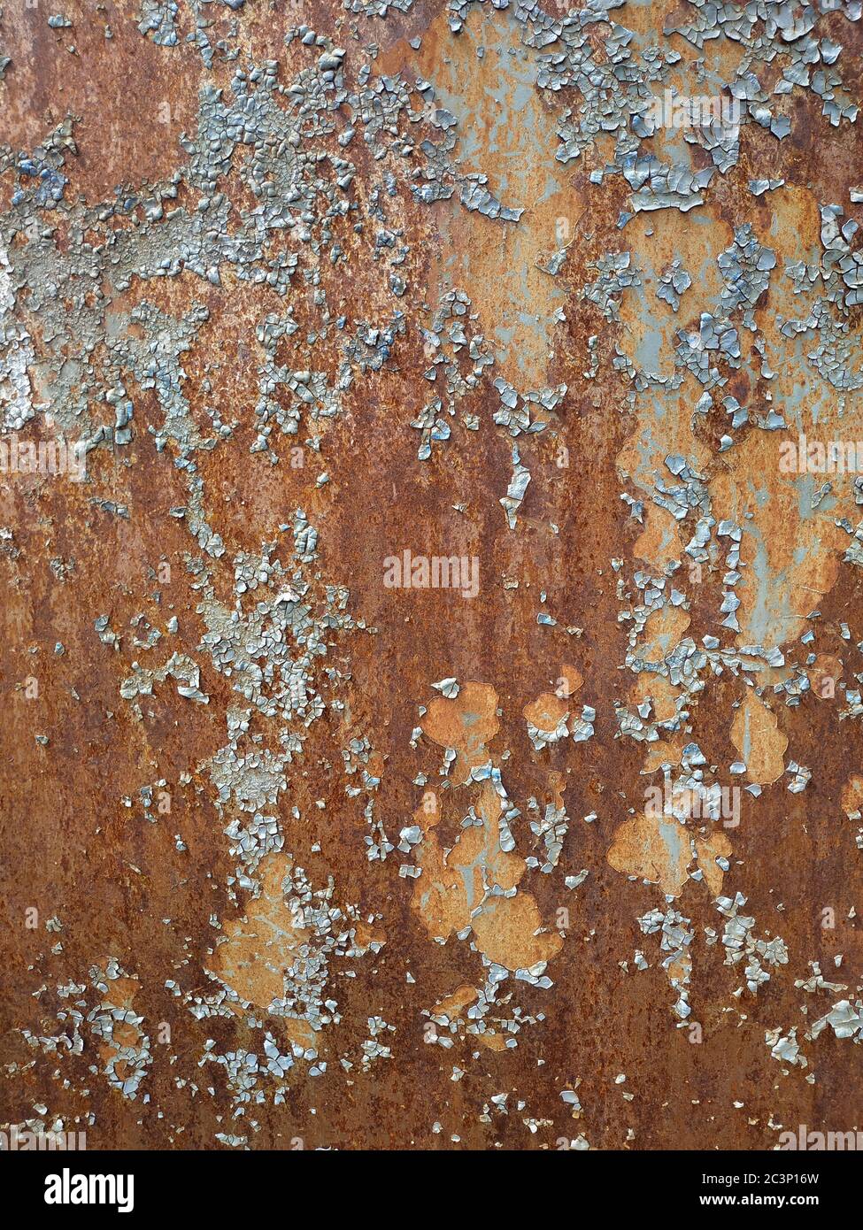 Corroded metal background. Rusted white painted metal wall. Rusty metal ...