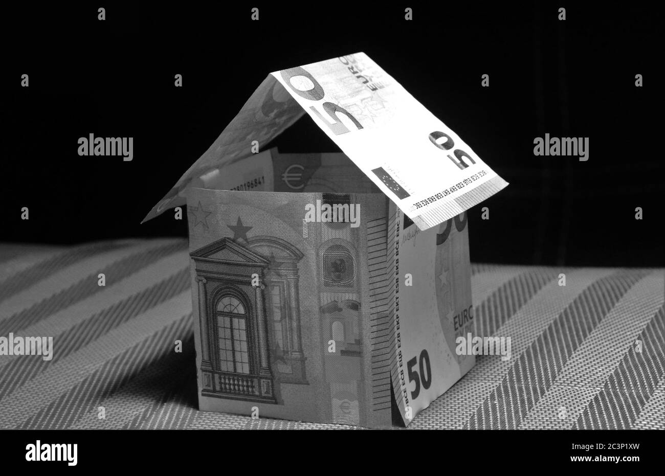 House made of money Black and White Stock Photos & Images - Alamy
