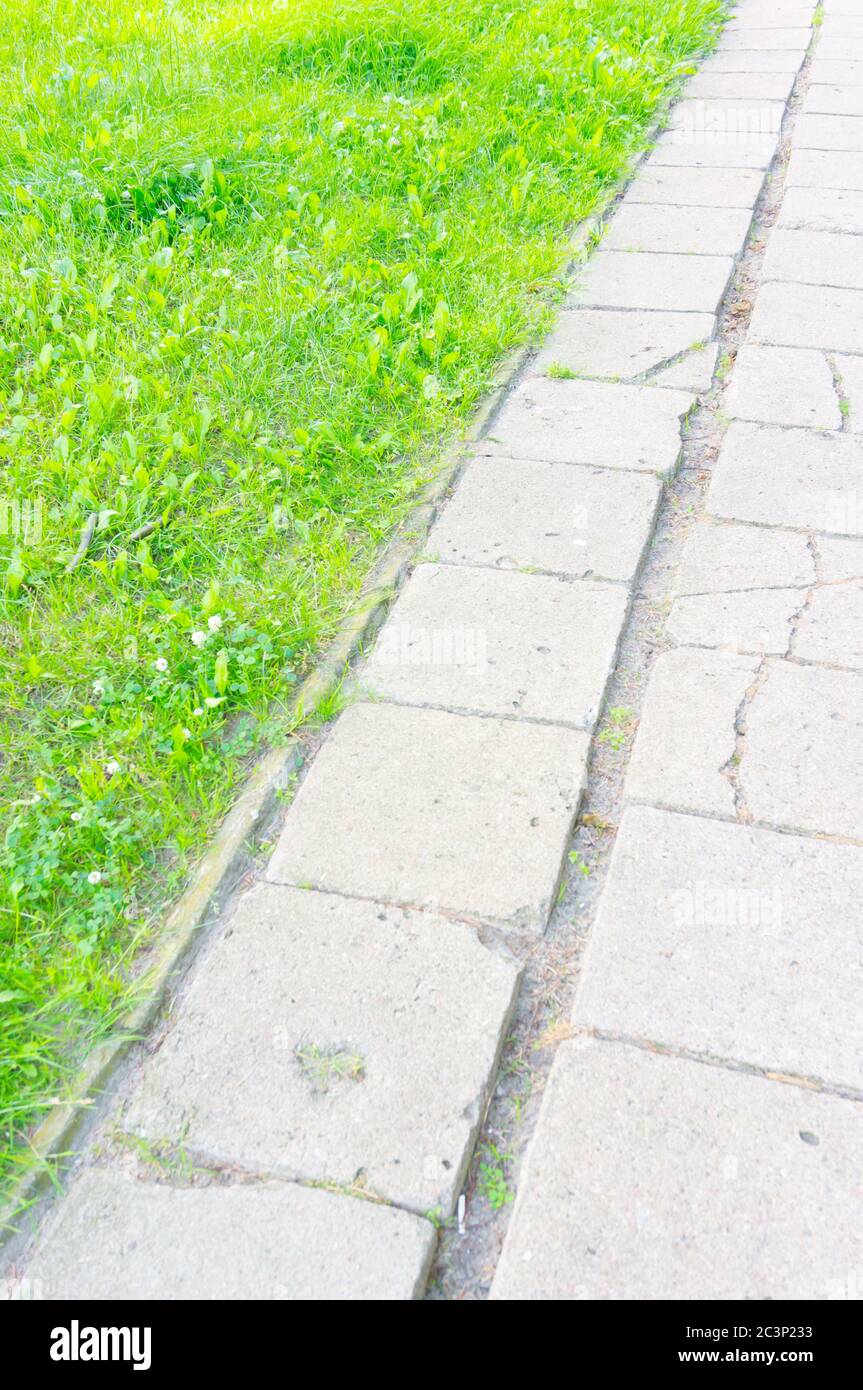 Footpath made stone tiles hi-res stock photography and images - Alamy