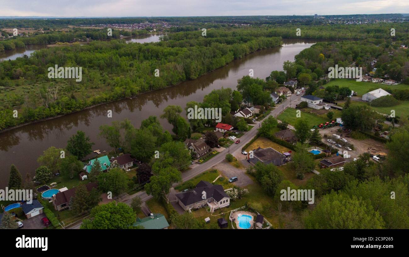 Aerial view of Laval City, quebec, Canada Stock Photo - Alamy