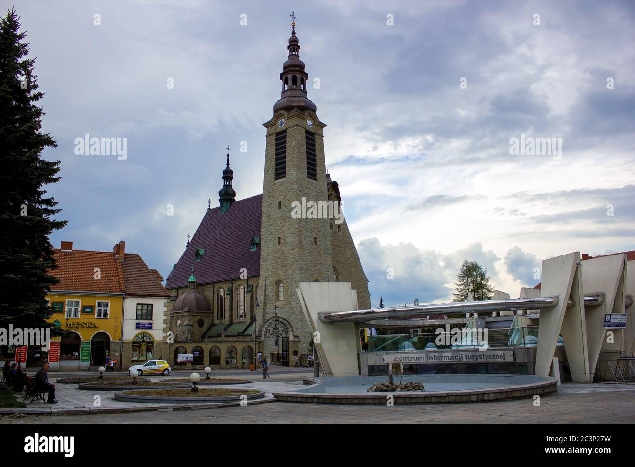 Basilica of our lady of sorrows church in a small country side town ...