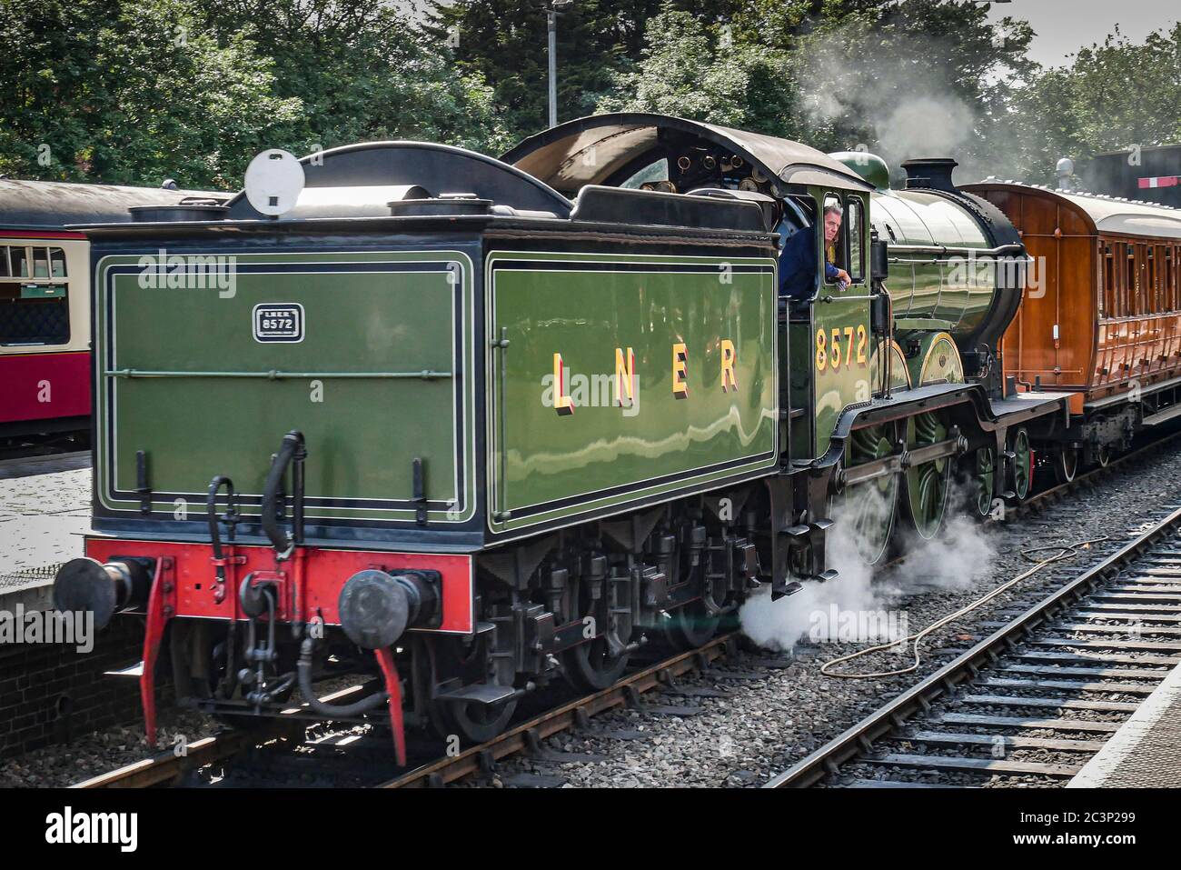 Steam locomotive in green livery hi-res stock photography and images ...