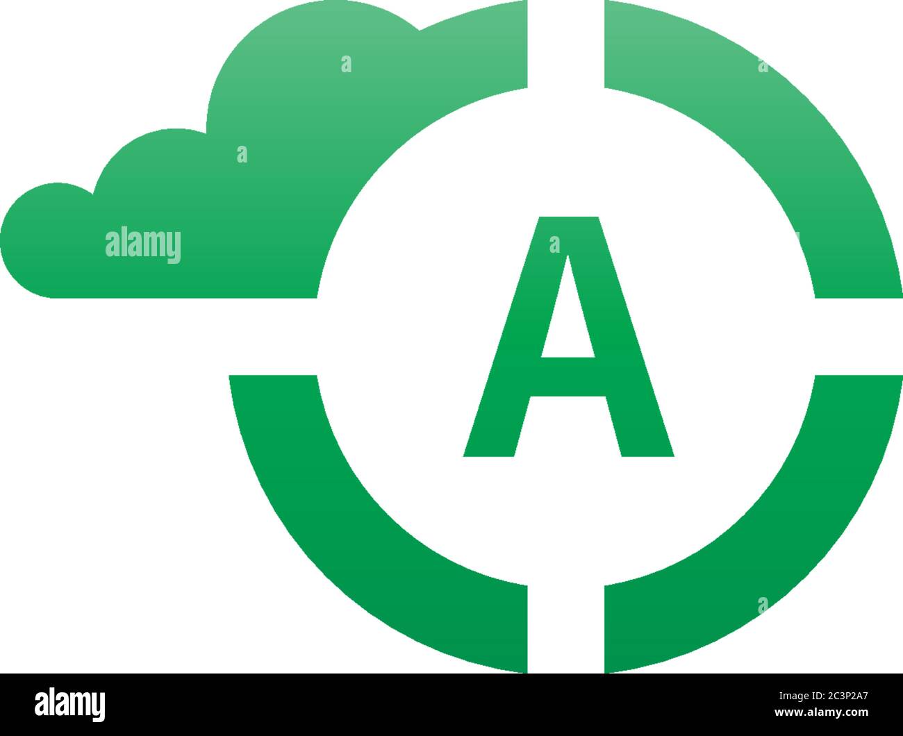 Circle A logo letter design concept in gradient colors illustration ...