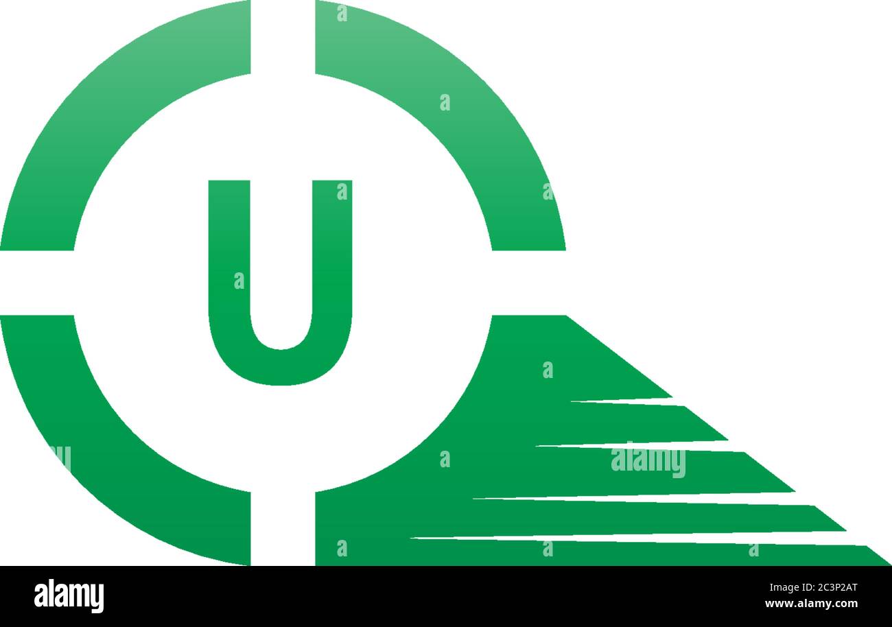 Circle U logo letter design concept in gradient colors illustration ...
