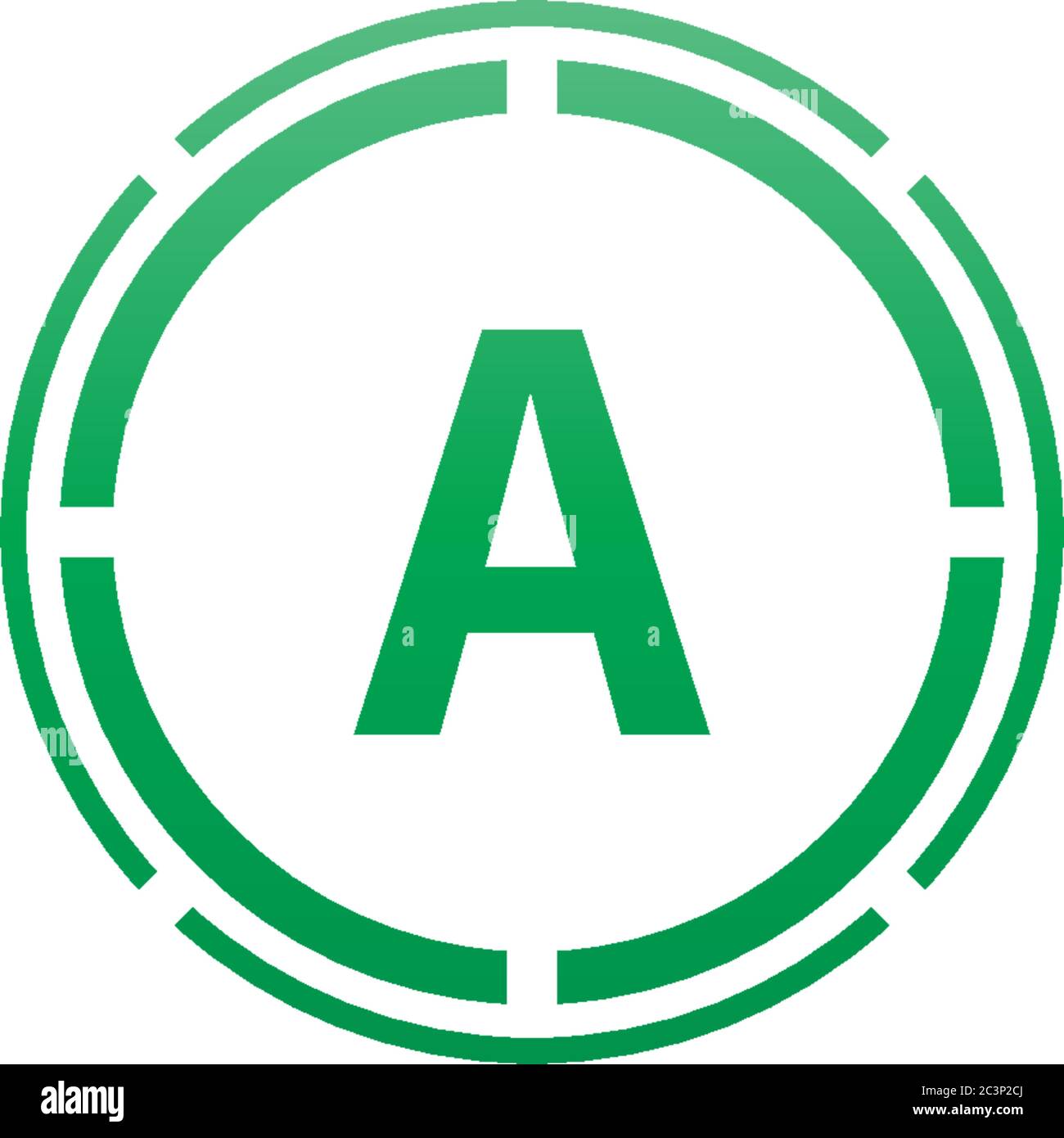 Circle A logo letter design concept in gradient colors illustration ...