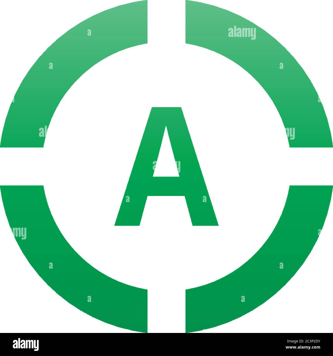 Circle A logo letter design concept in gradient colors illustration ...