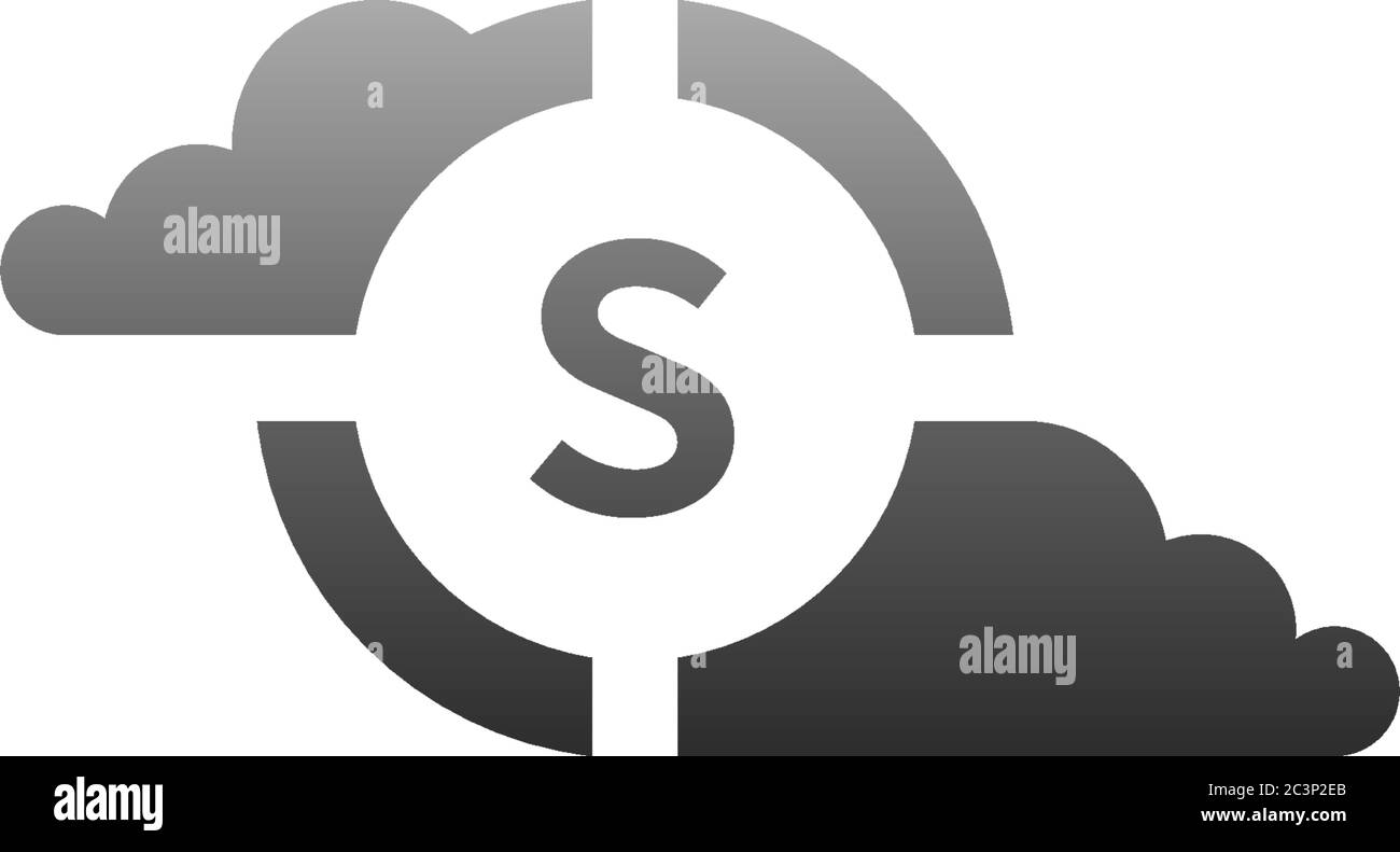 Circle S logo letter design concept in gradient colors illustration ...