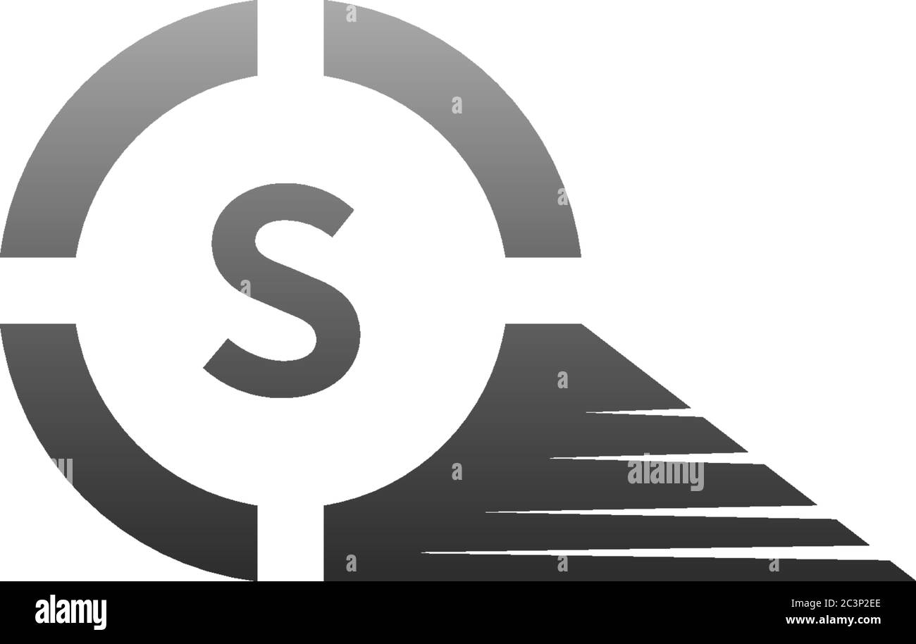 Circle S logo letter design concept in gradient colors illustration ...