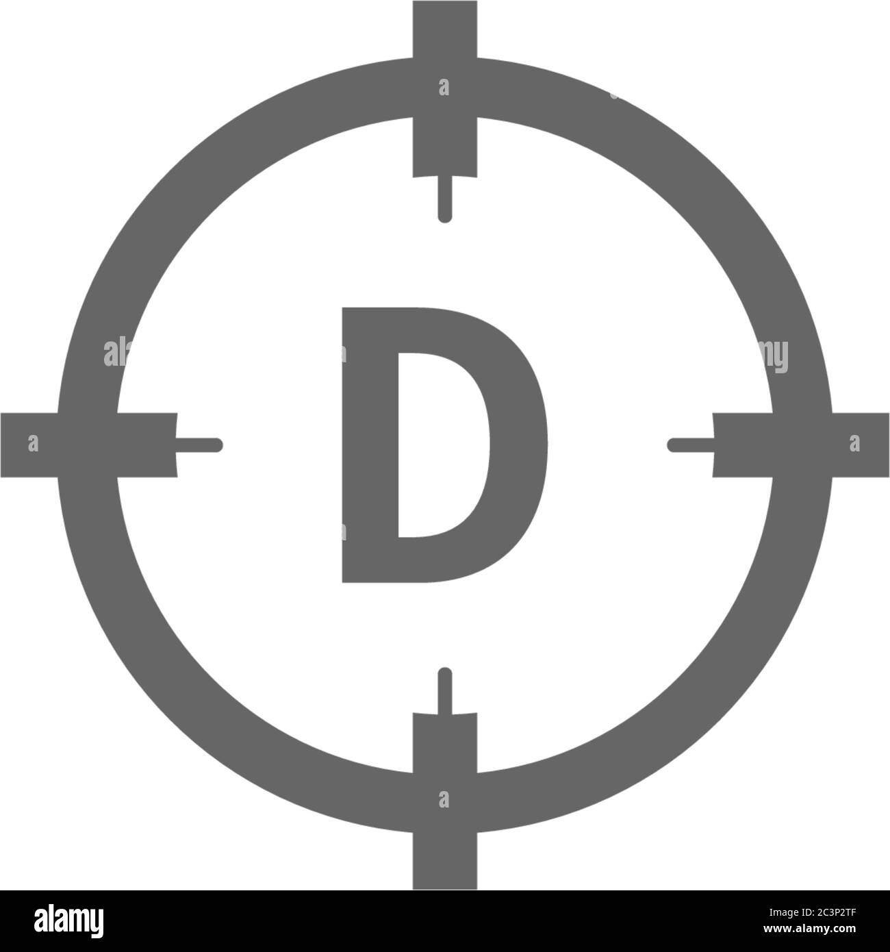 Modern circle shot minimalist D logo letter creative design concept ...