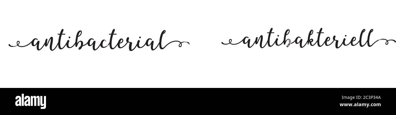 Hand sketched Antibacterial quote. Lettering for poster, flyer, header ...