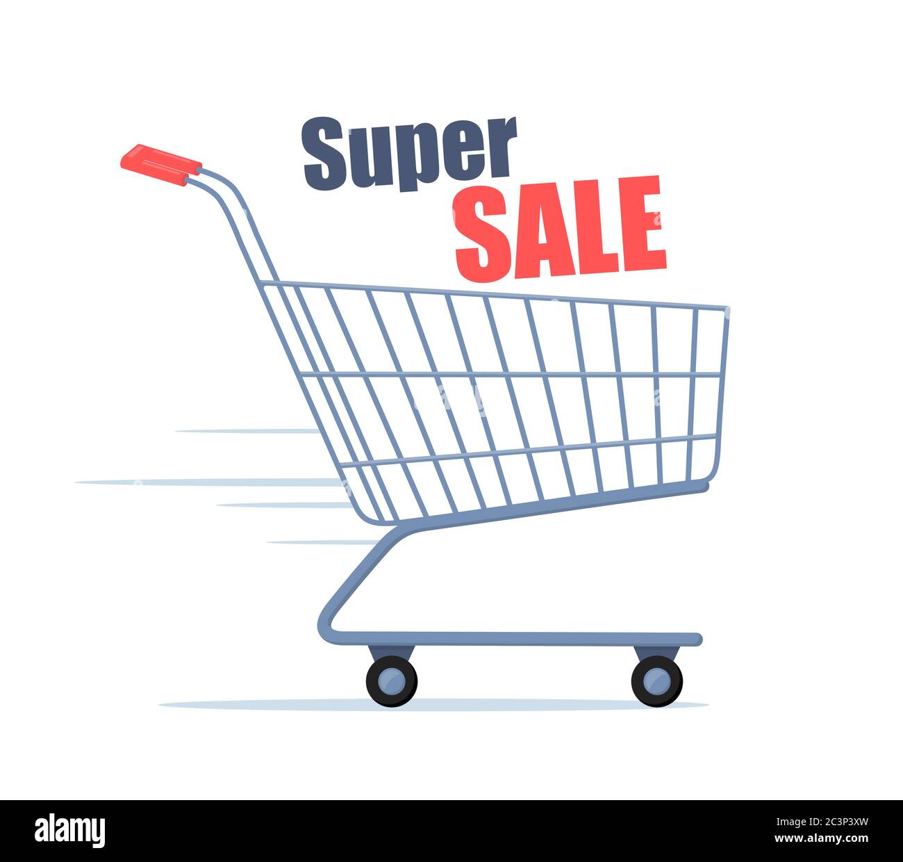 Supermarket trolley Stock Vector Images - Alamy