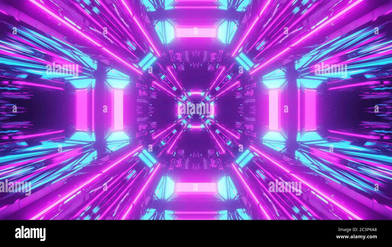 3D rendering of an abstract illustration of geometric shapes with ...