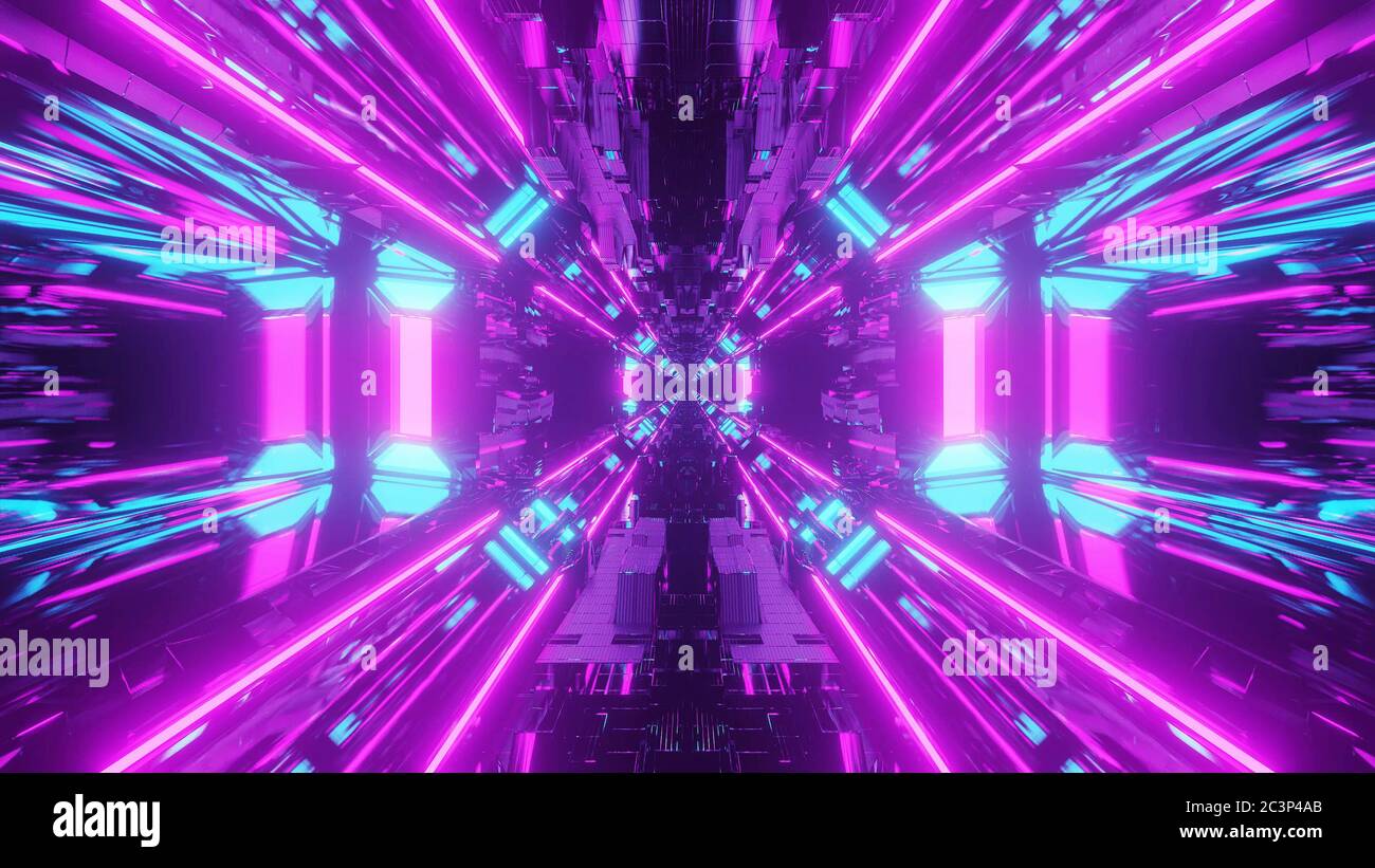 3D rendering of an abstract illustration of geometric shapes with ...