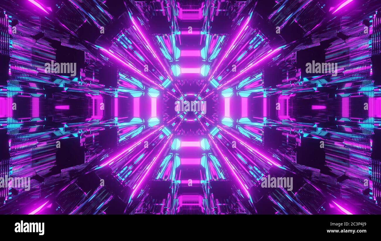 3D rendering of an abstract illustration of geometric shapes with ...