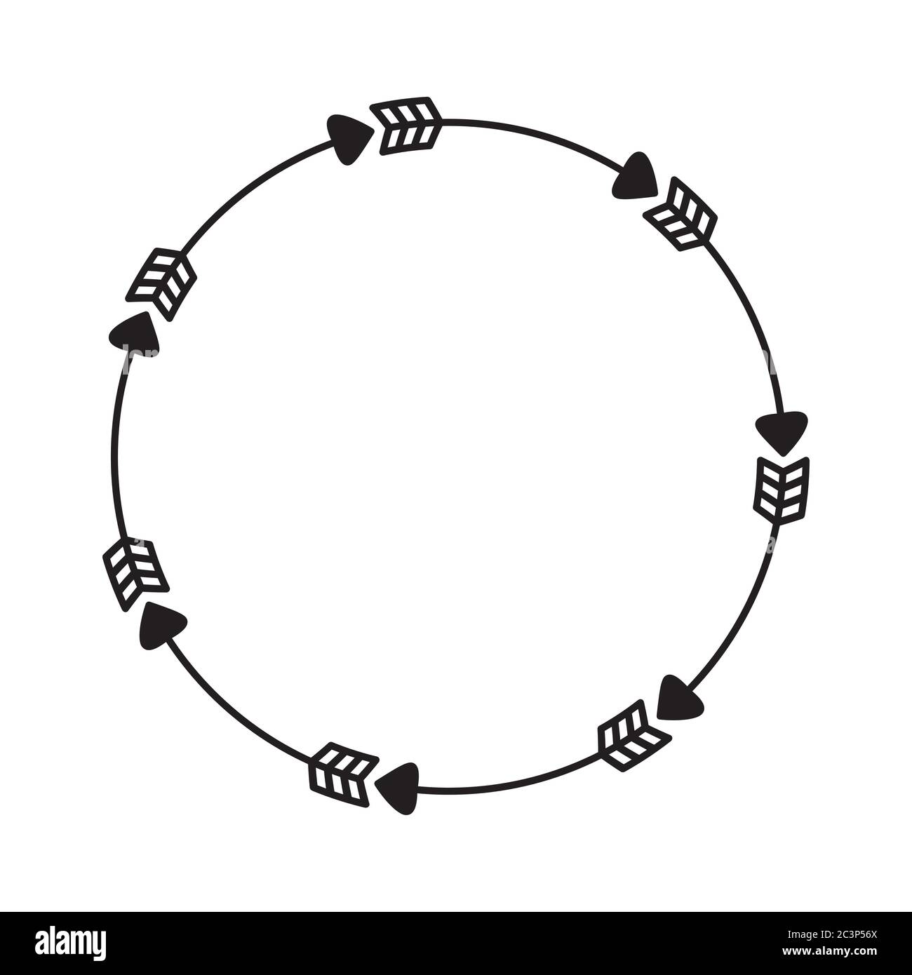 Circle Arrow, Arrow monogram frame vector illustration Stock Vector ...