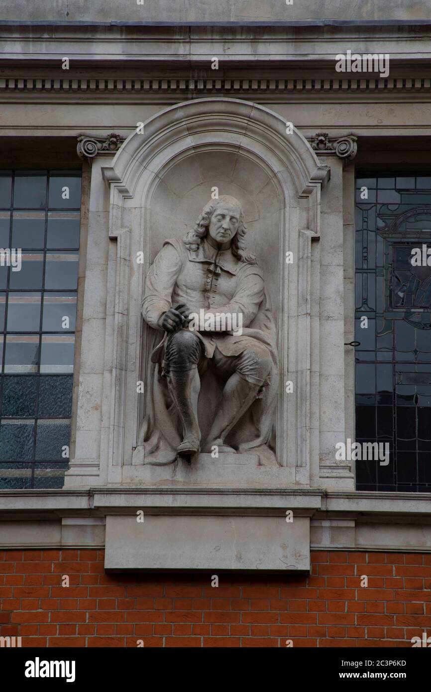 Statue of Milton, Hammersmith library London. Built in 1905 by ...
