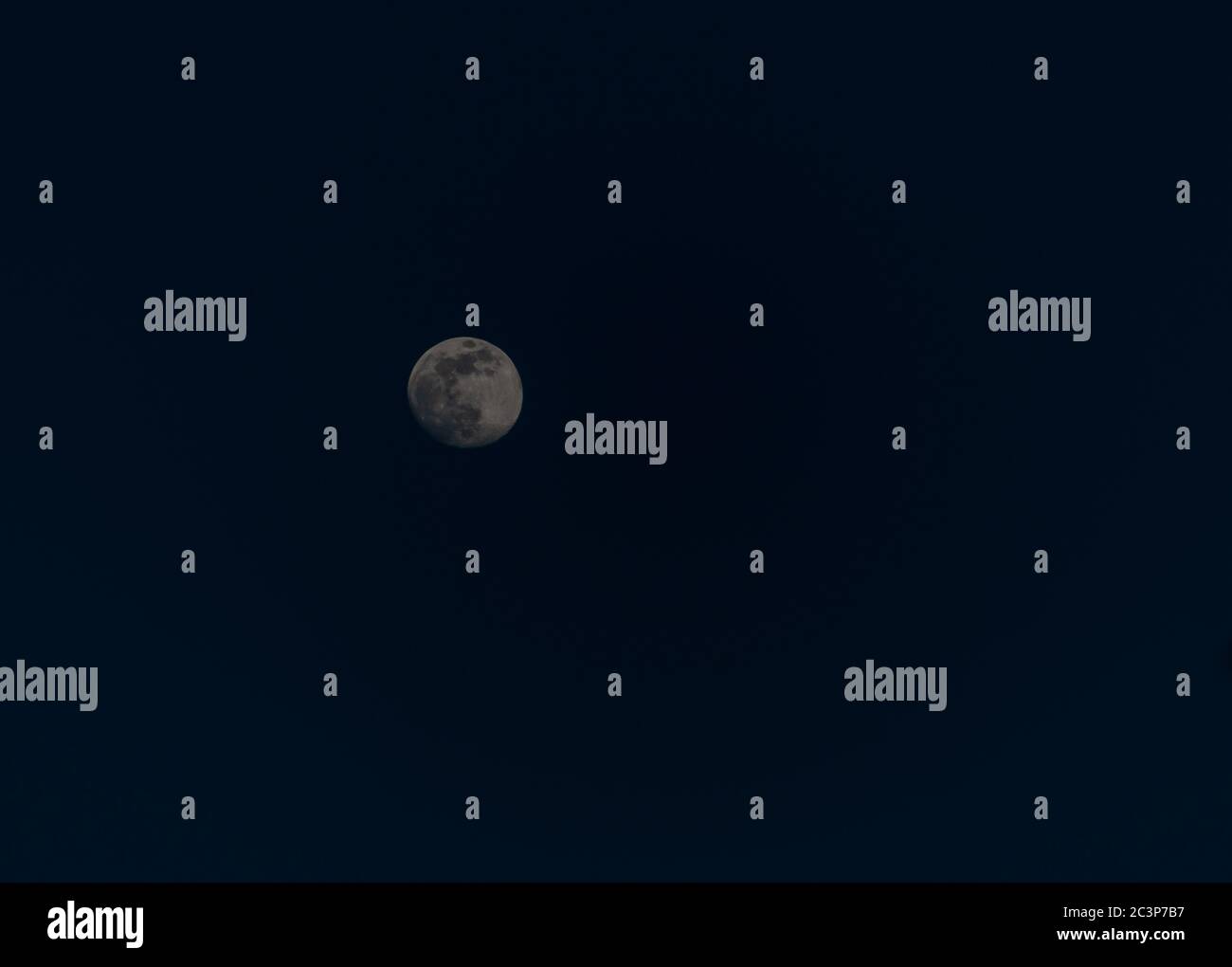 Magic night sky landscape with a full moon Stock Photo - Alamy