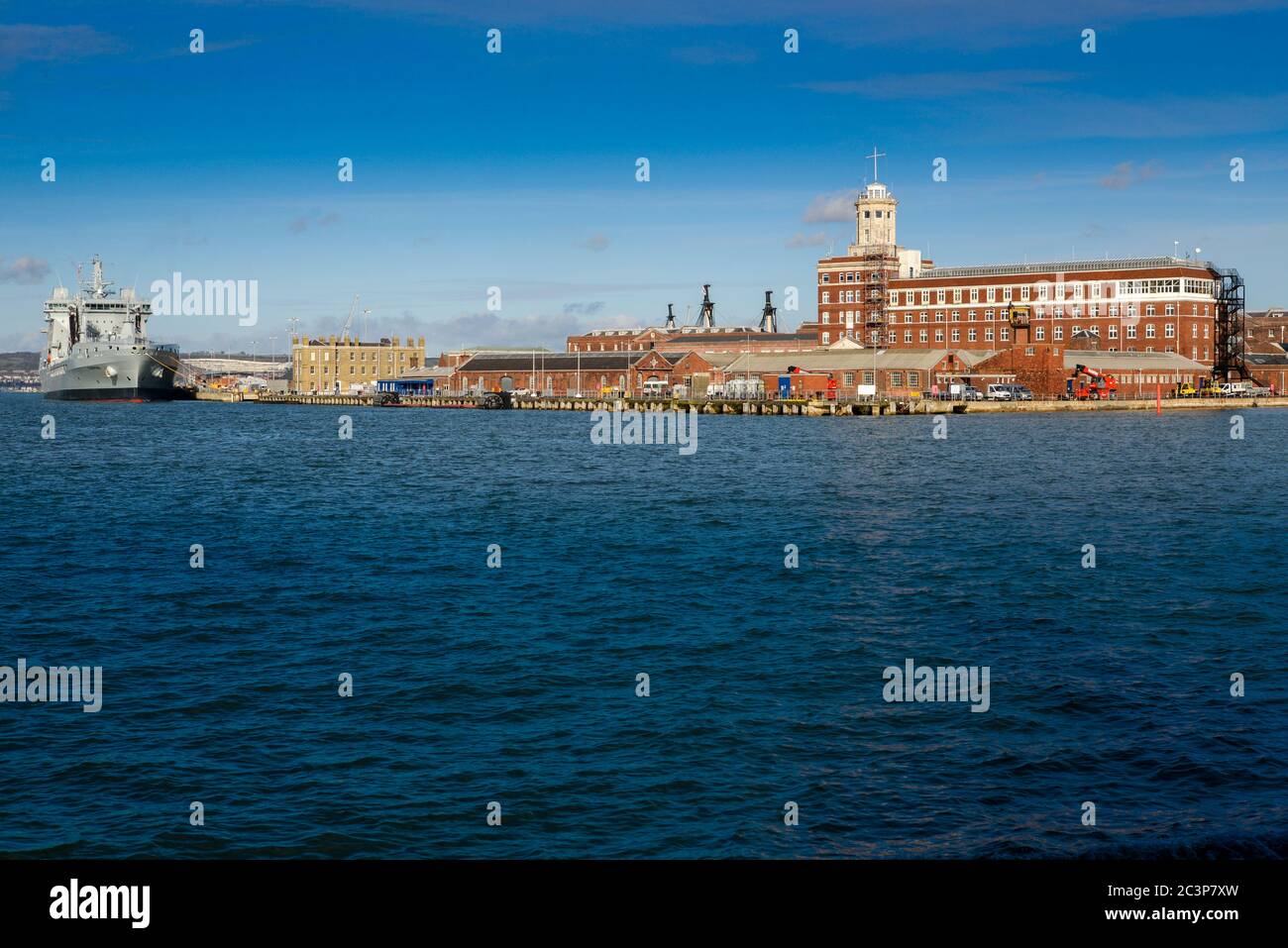 Portsmouth Naval Base and Semaphore Tower Stock Photo - Alamy