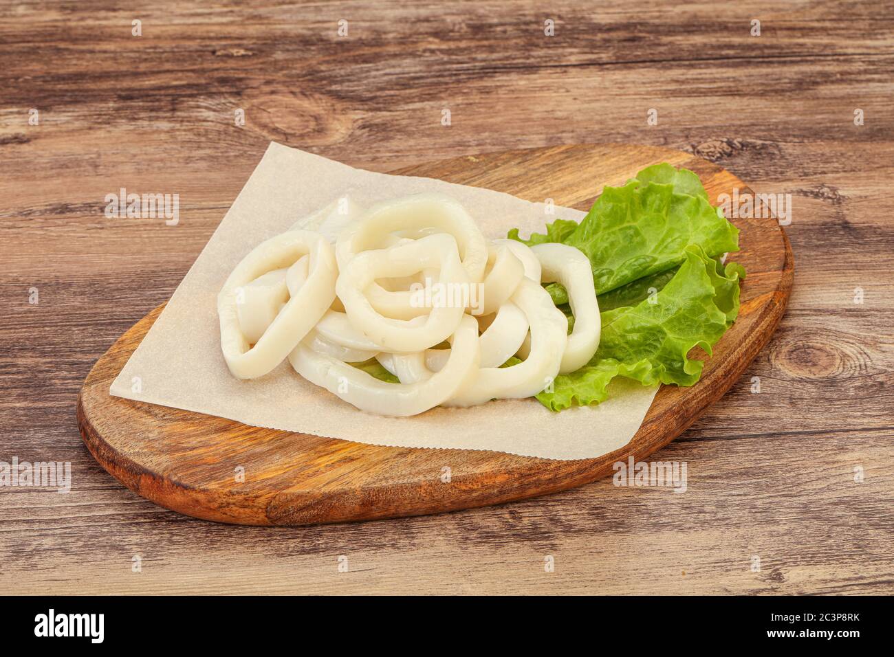 Raw squid rings ready for cooking Stock Photo - Alamy