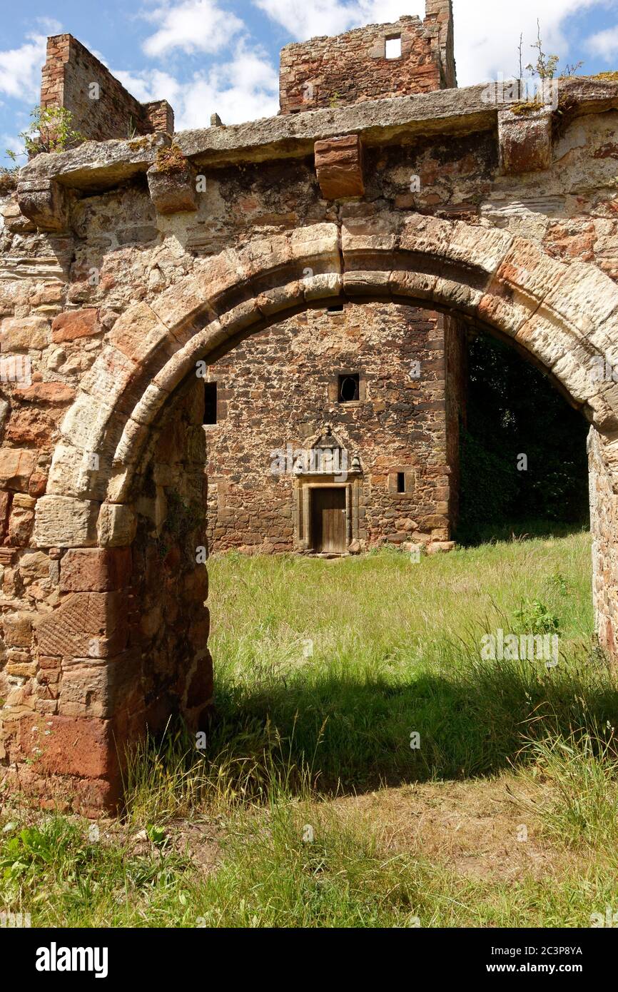 15th century Redhouse Castle Ruin, Longniddry, East Lothian, Scotland ...
