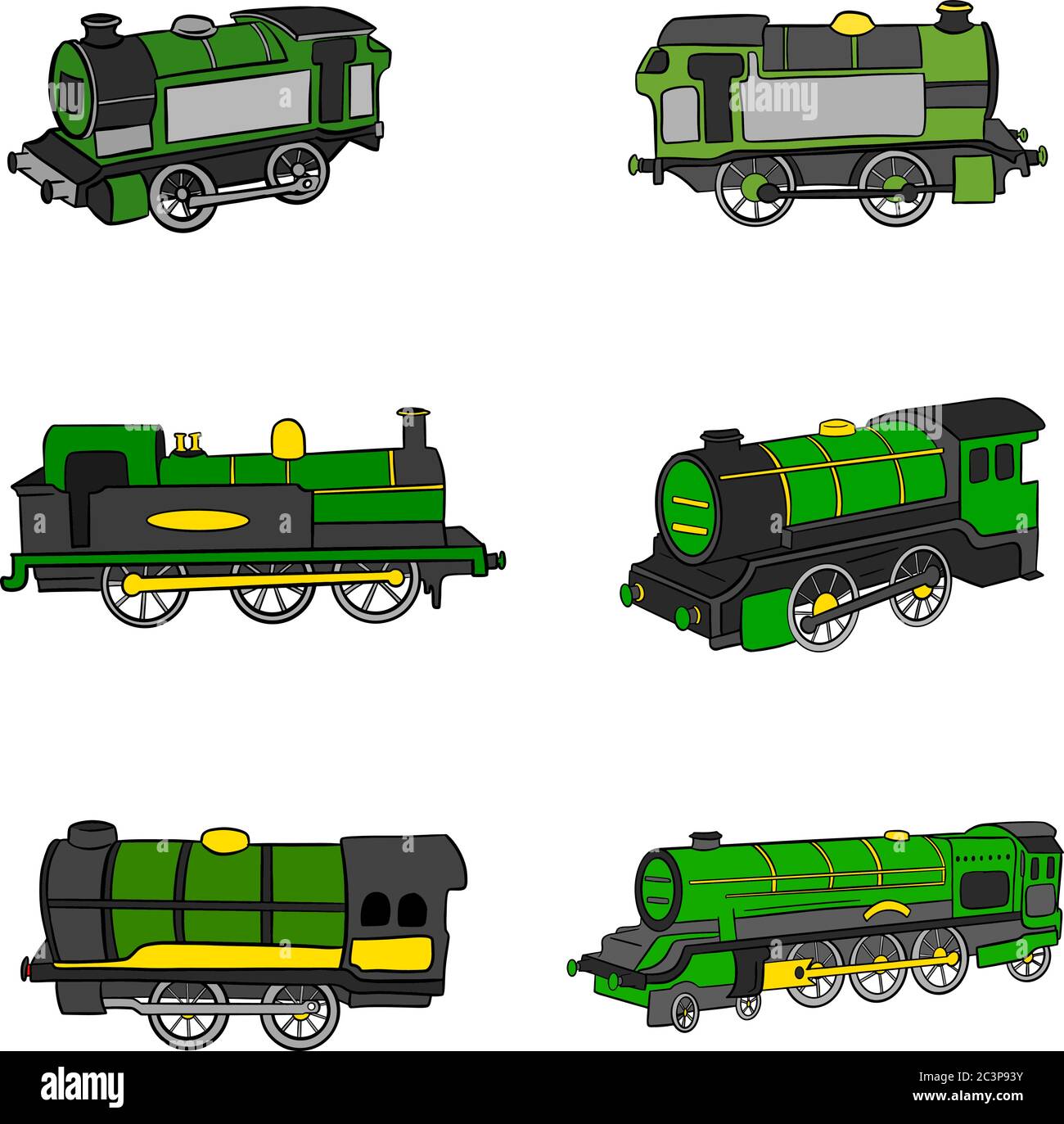 Steam train side view Stock Vector Images - Alamy