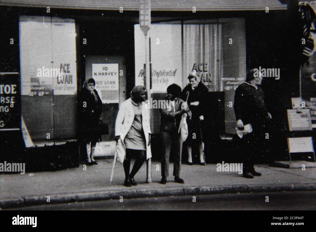 Fine 70s vintage black and white extreme photography of a group of ...