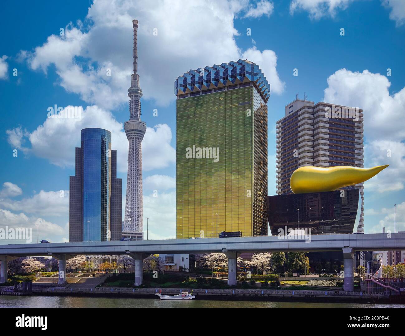 tokyo, japan - april 04 2020: Japan tallest tower Tokyo Skytree and ...