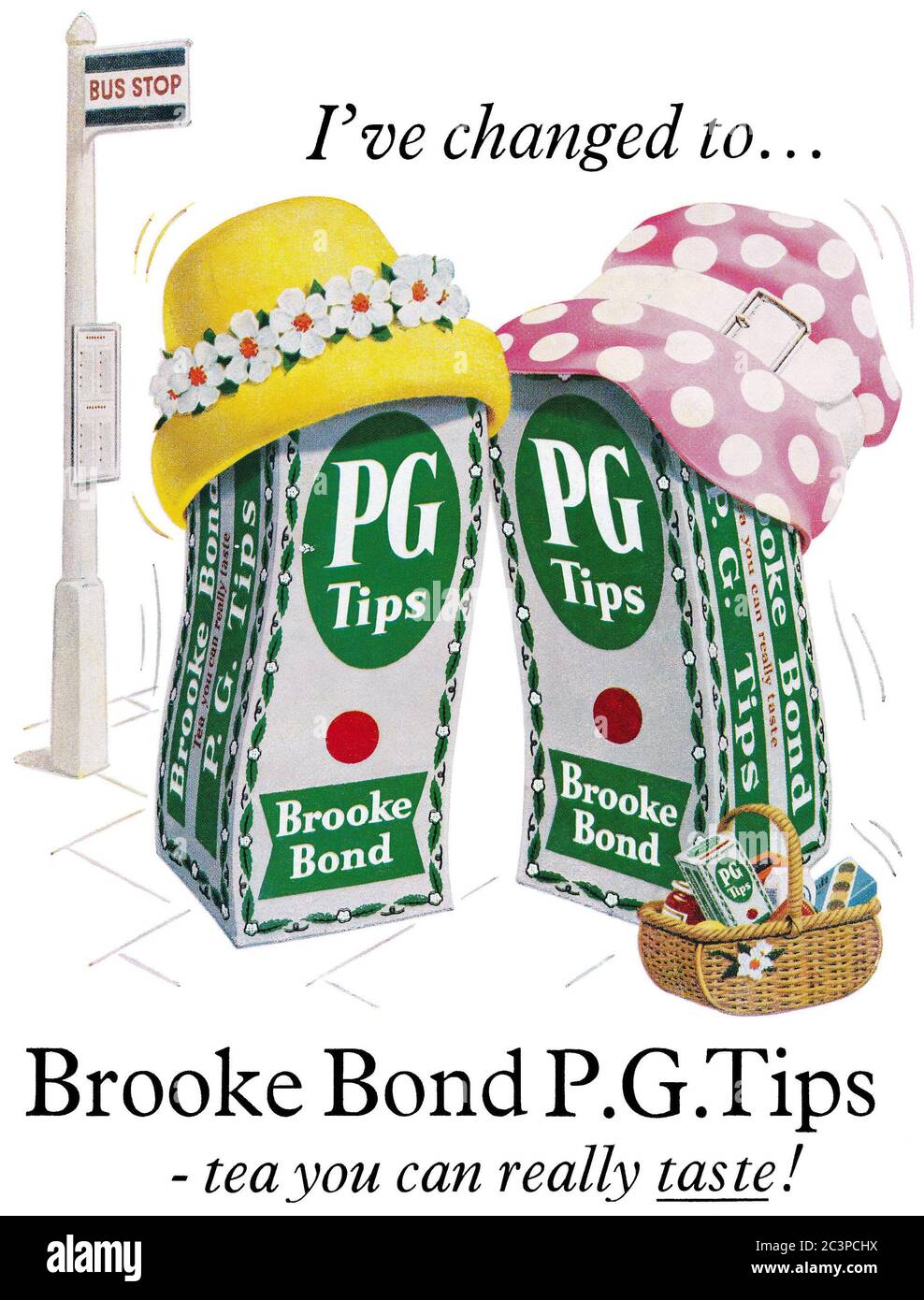 1963 British advertisement for Brooke Bond P.G. Tips tea Stock Photo ...