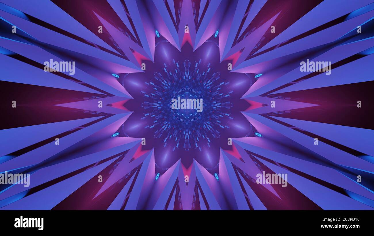 Cosmic background of a 3D rendering of blue purple pink lights ...