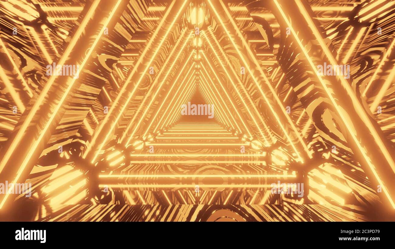 Cosmic background of a 3D rendering with golden lights - perfect for a ...