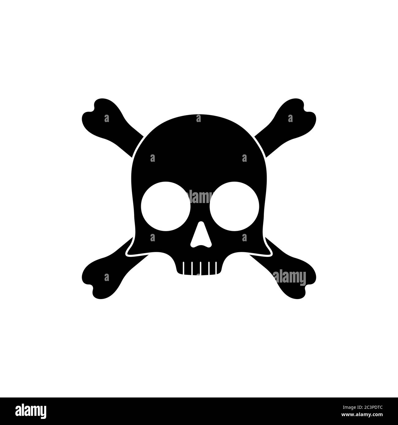 Skull and crossbones icon isolated on white background. Vector ...