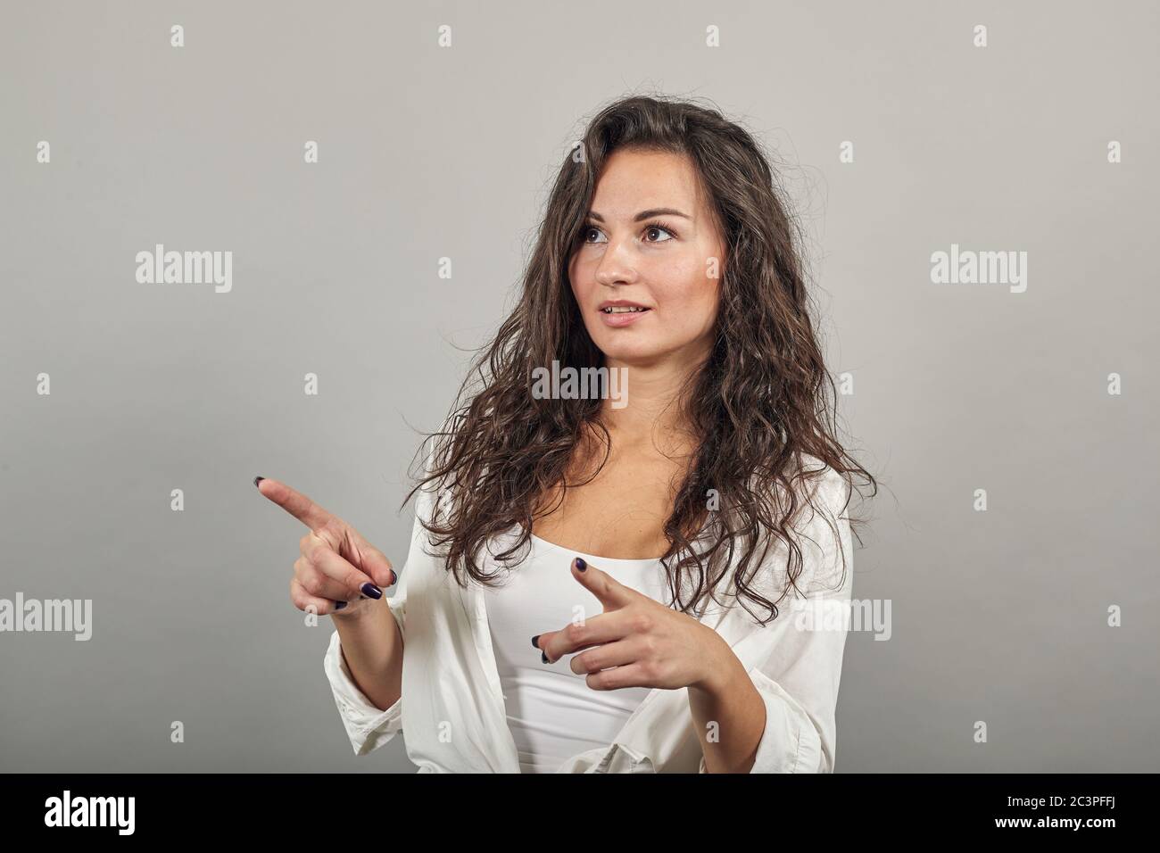 Hand pointer with forefinger pointing forward. Index finger to show ...